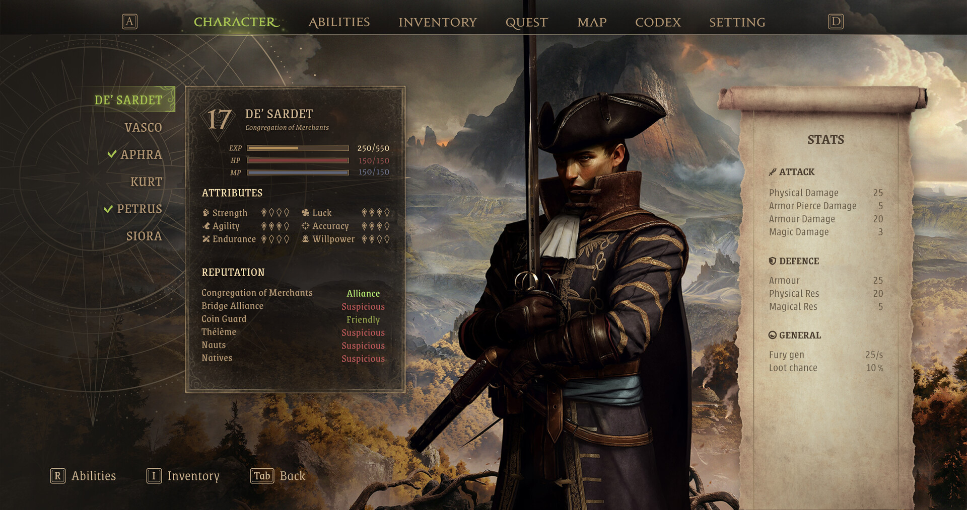 Geppet - Greedfall UI redesign
