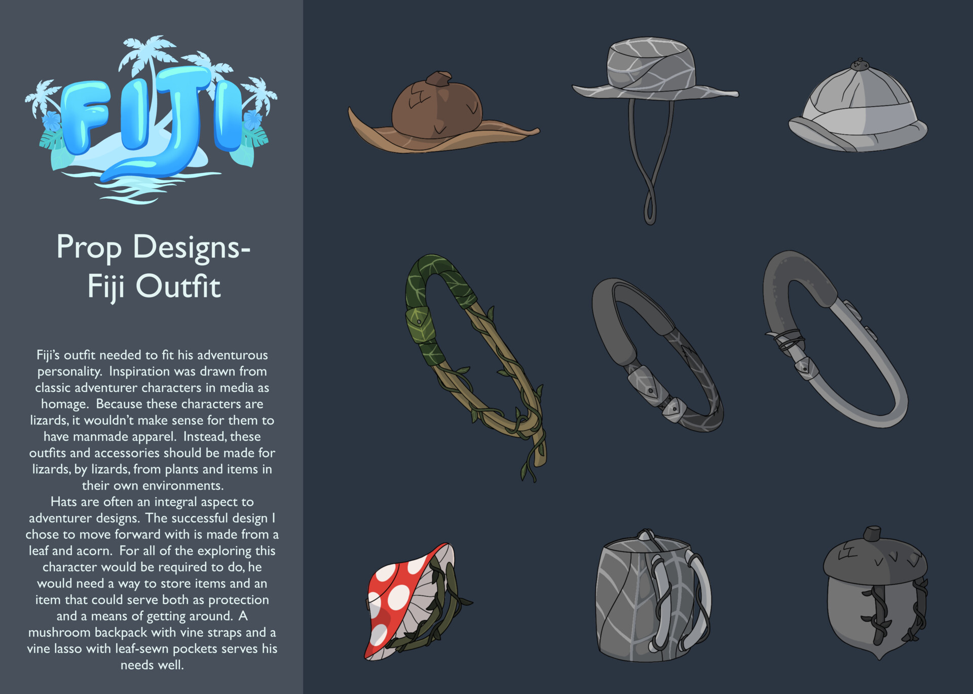 ArtStation - Character Outfit Prop Design Sheet- Fiji