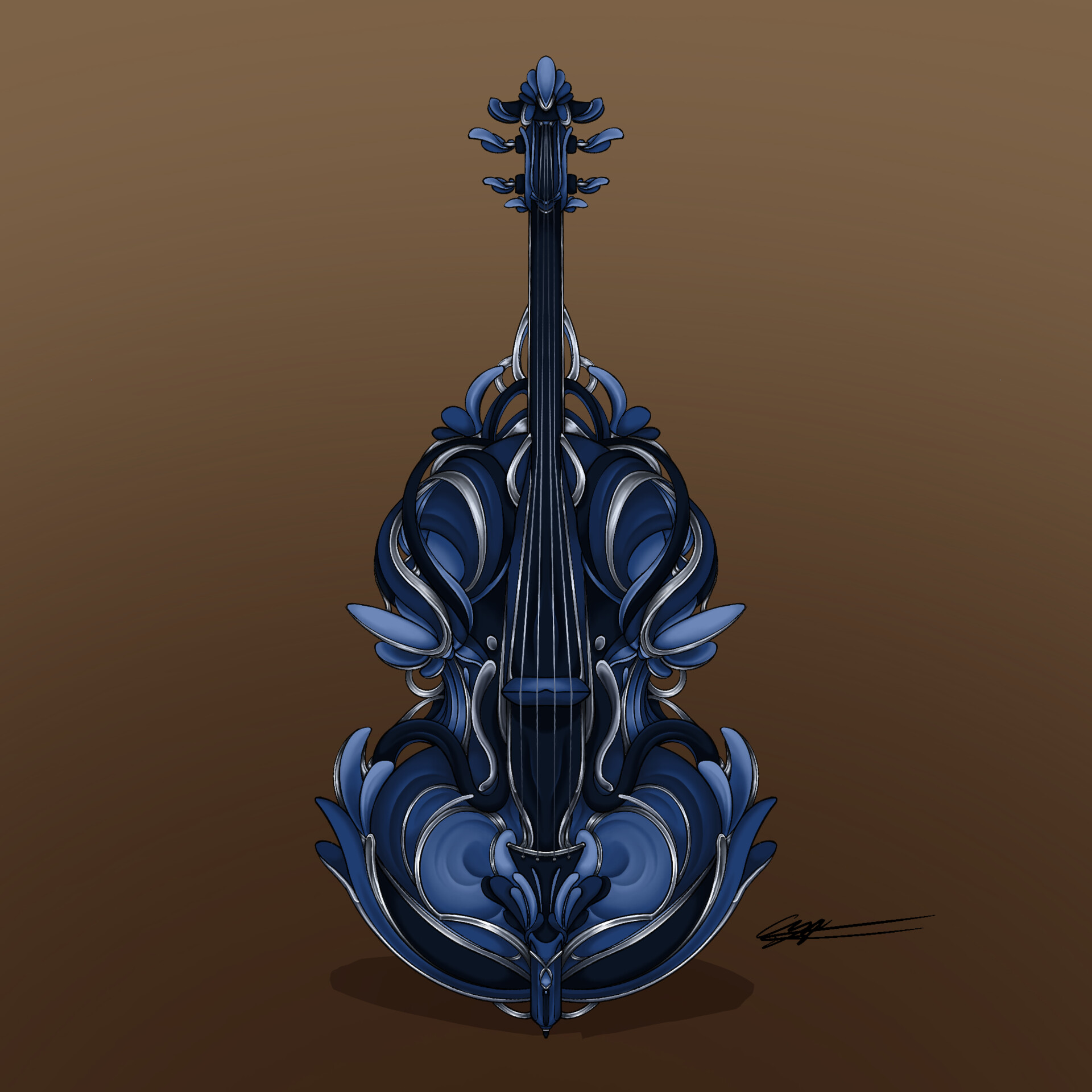 ArtStation - Blue Violin