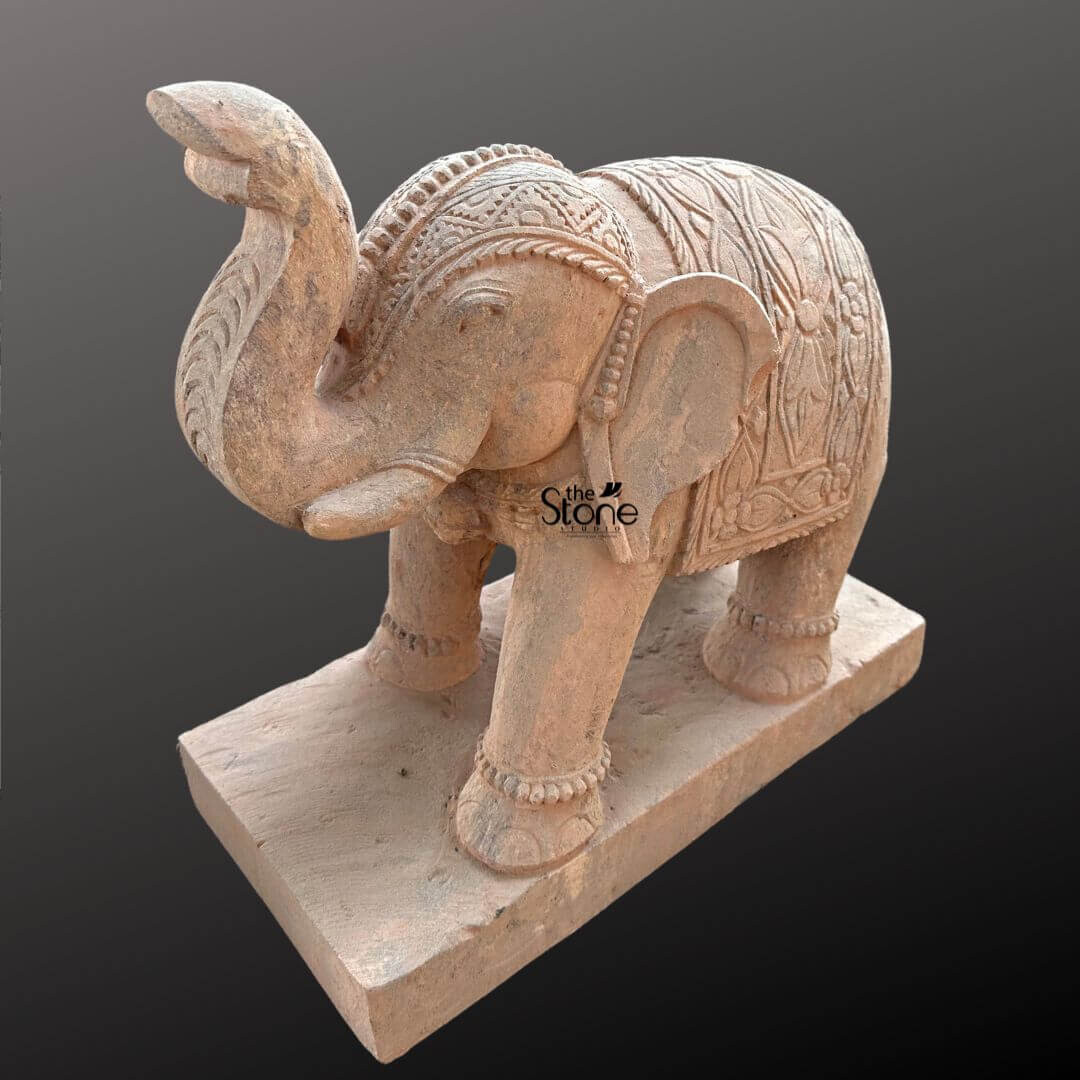 ArtStation - Elephant With Trunk Up Statue 1.5ft | The Stone Studio
