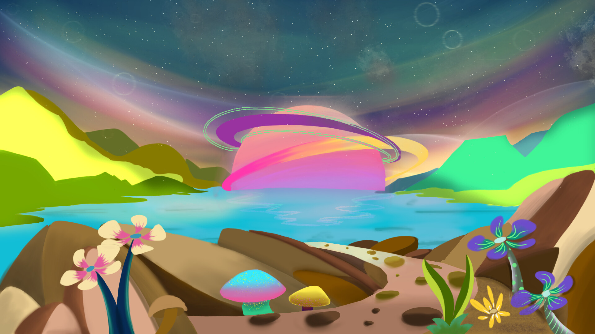 ArtStation - Concept art for space themed environment