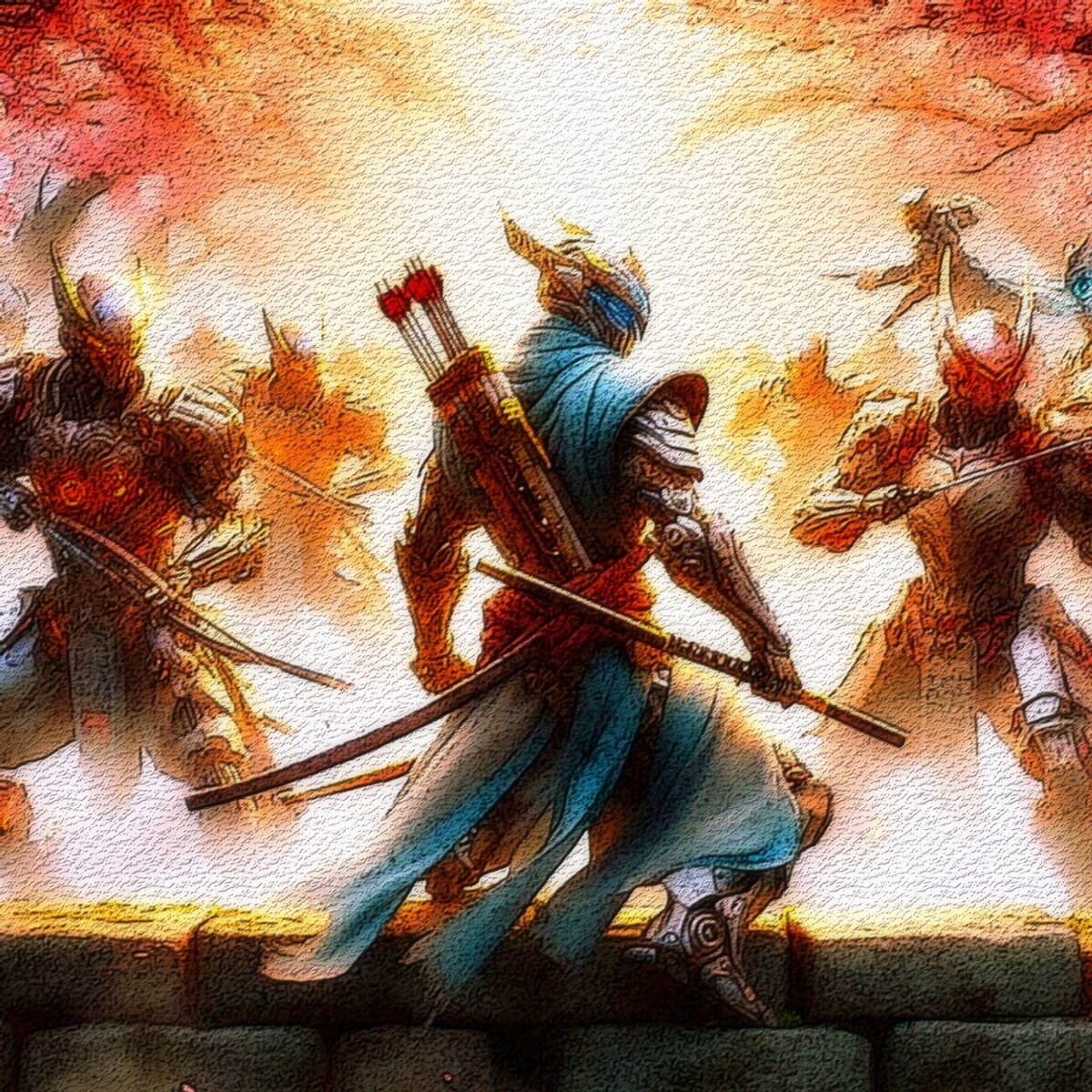 ArtStation - SAMURAI ET ARCHER SHINOBI CYBERPUNK