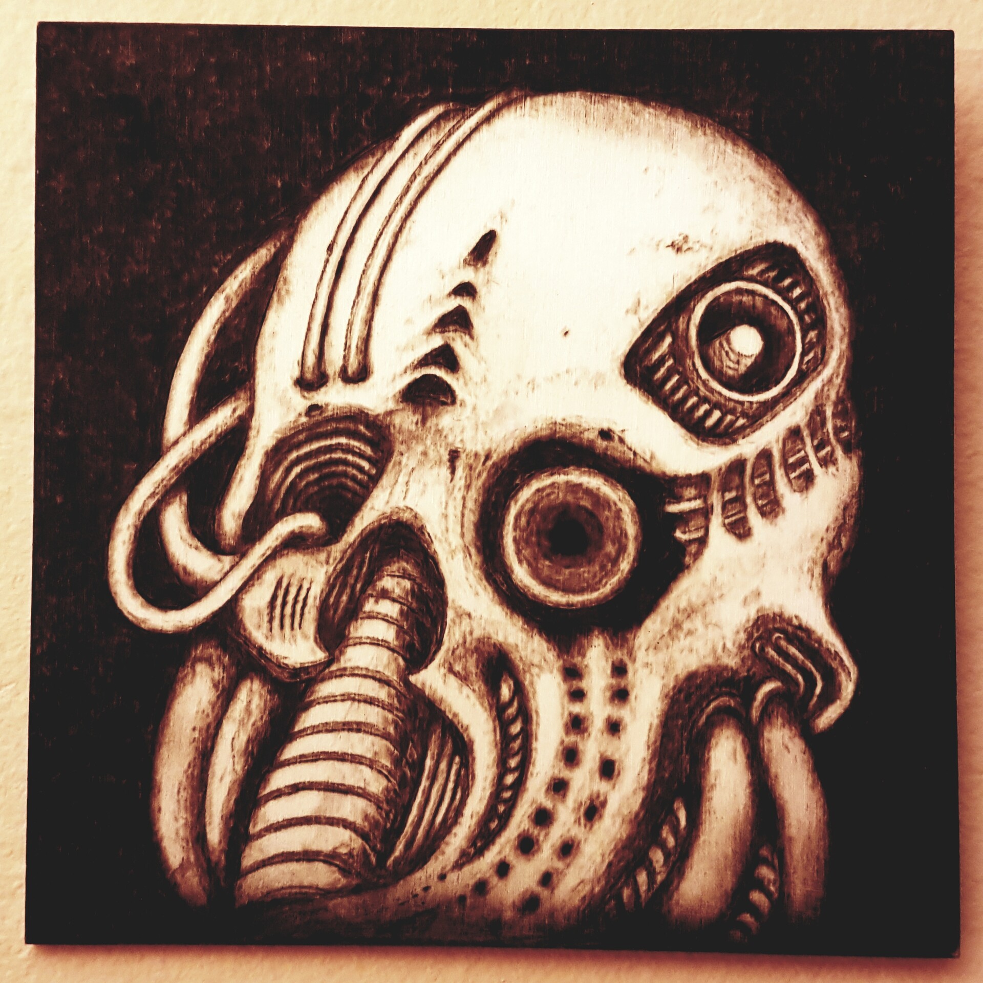 ArtStation - Biomechanical Skull (Decode Art Logo)