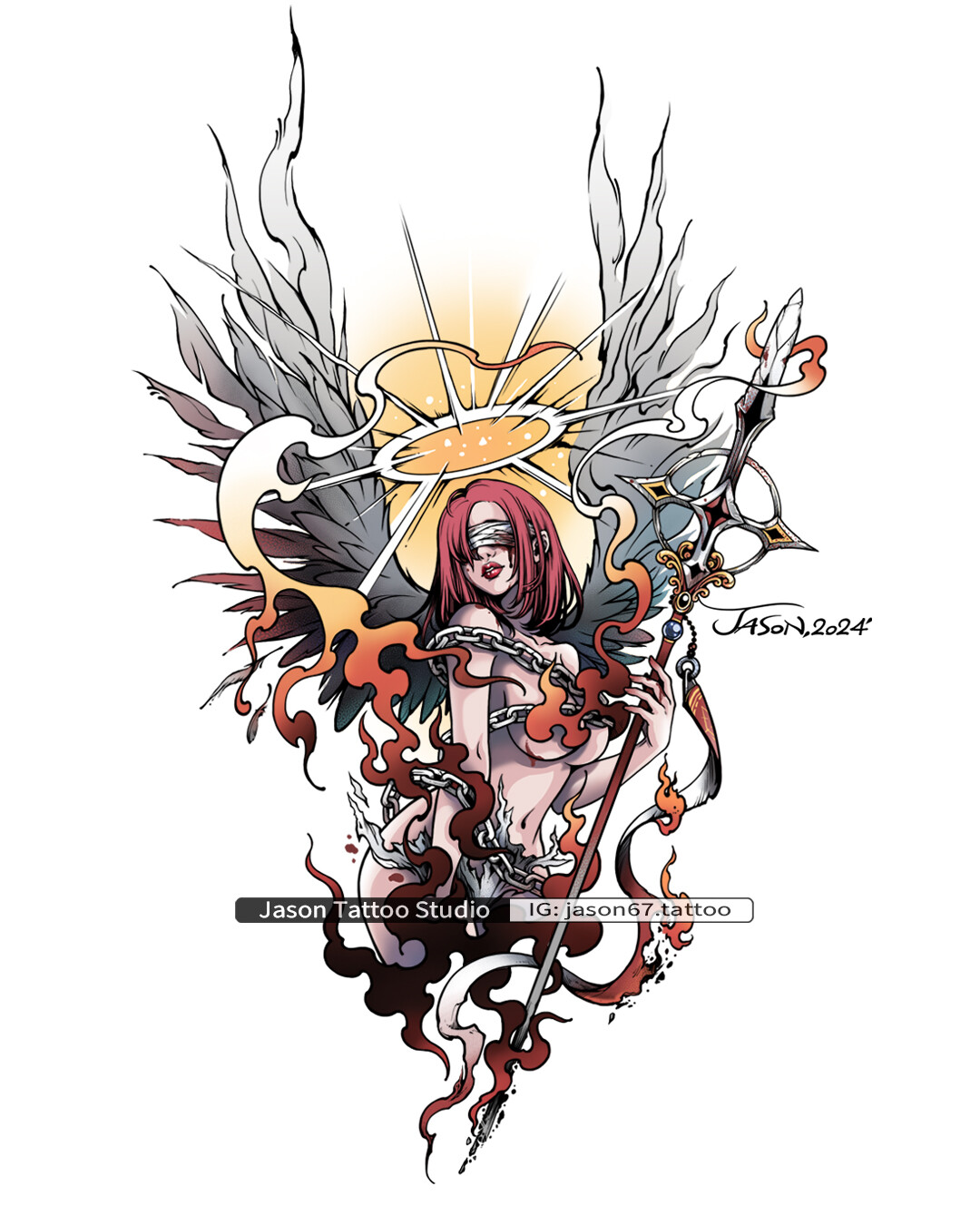ArtStation - Tattoo Design ~ Fallenangel