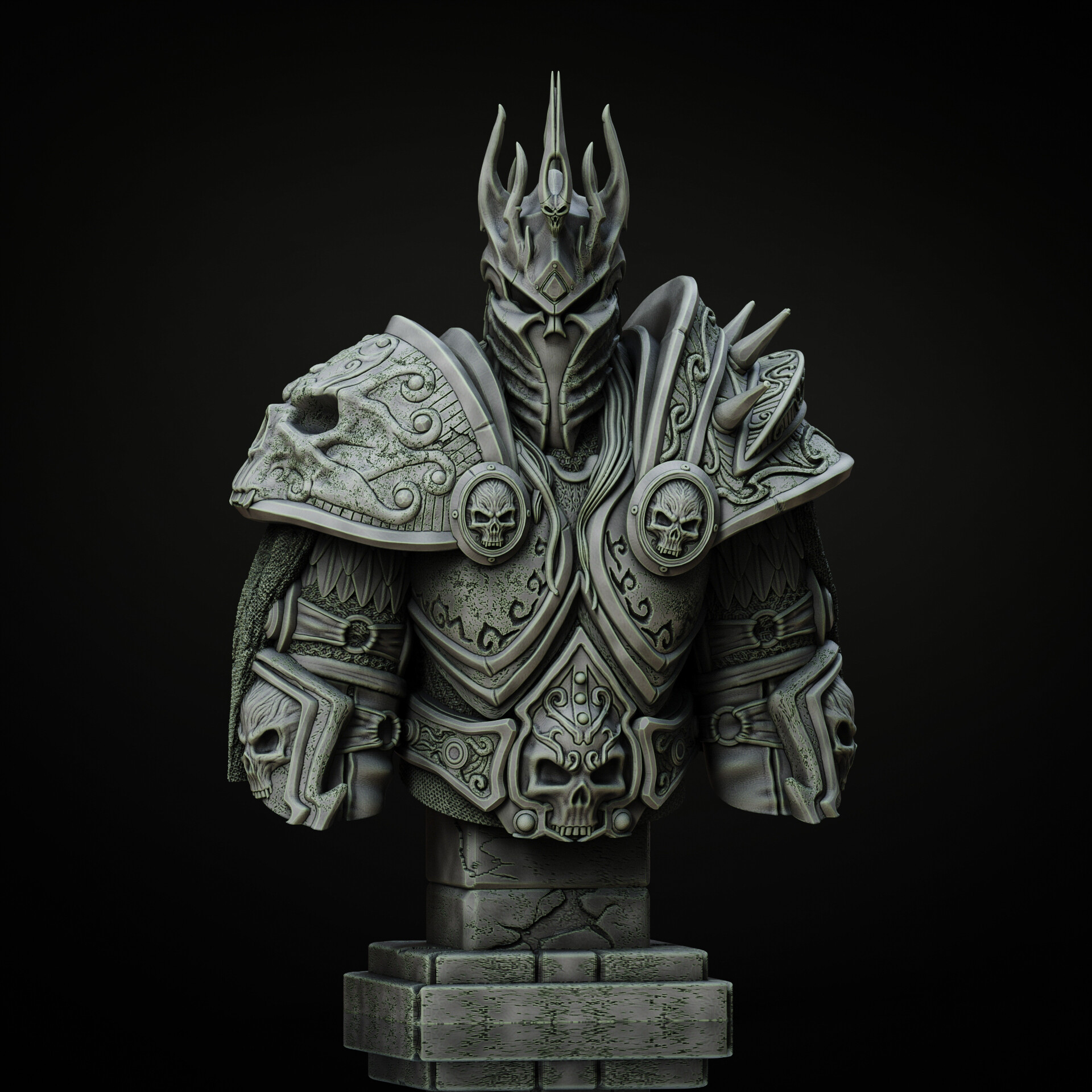 ArtStation - Lich King bust - WoW