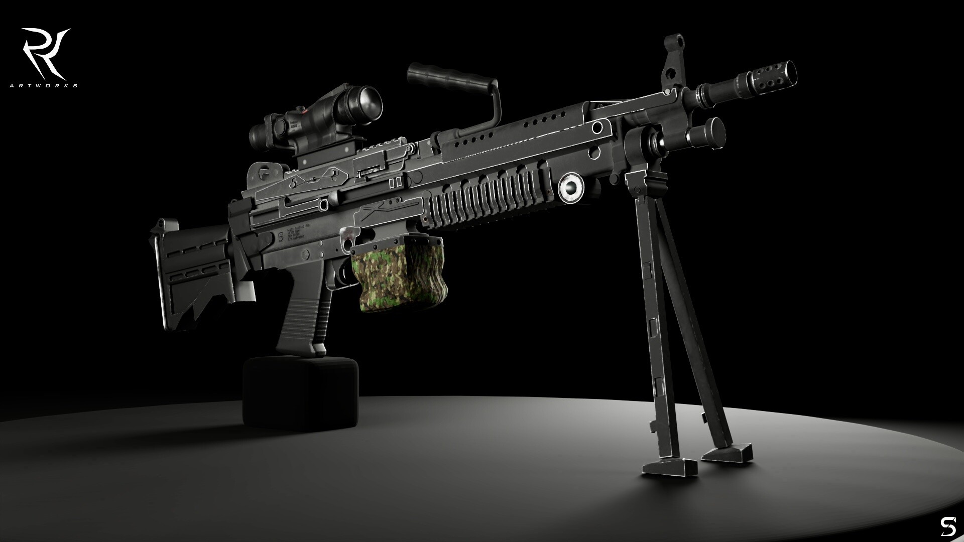 ArtStation - M249 Light Machine Gun