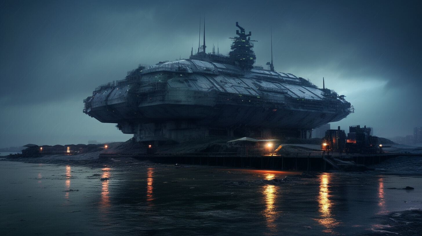 Concept Art - +370 Sci-fi Naval Station (4k) | Vol_114