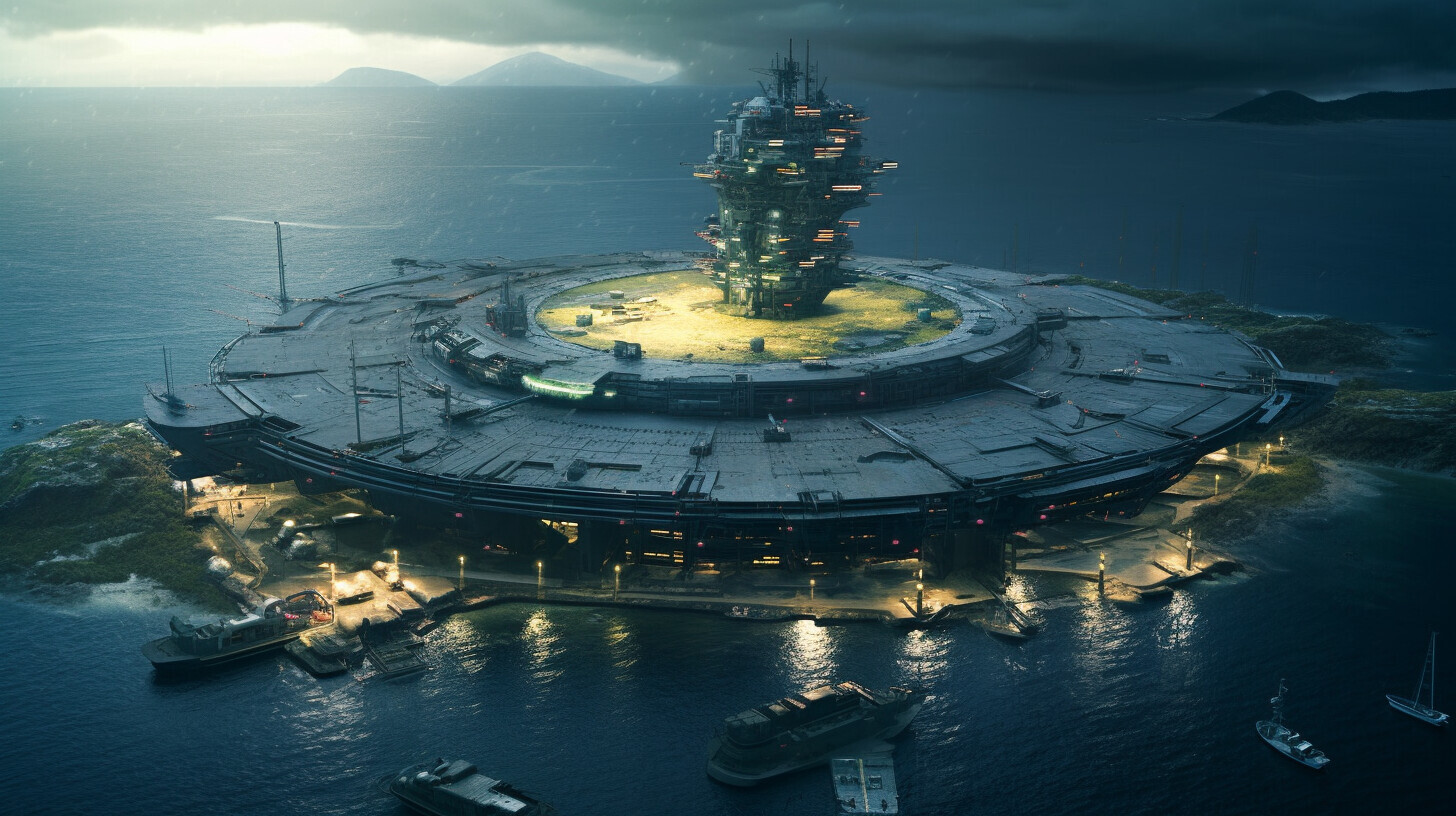Concept Art - +370 Sci-fi Naval Station (4k) | Vol_114