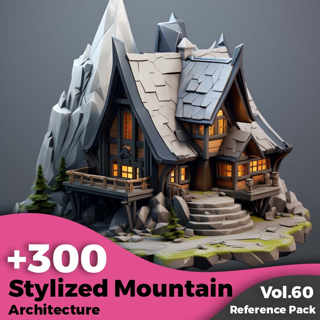 ArtStation - +300 Stylized Mountain Architecture Concept (4k) | Vol_60