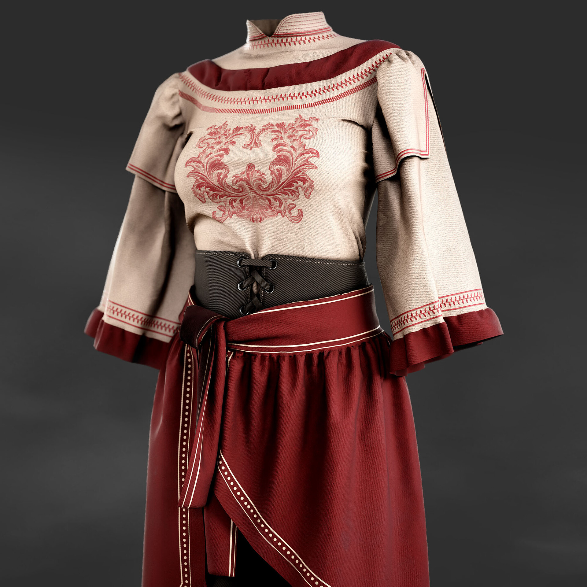 ArtStation - Female Fantasy Outfit 005 / Marvelous Designer / 4k ...