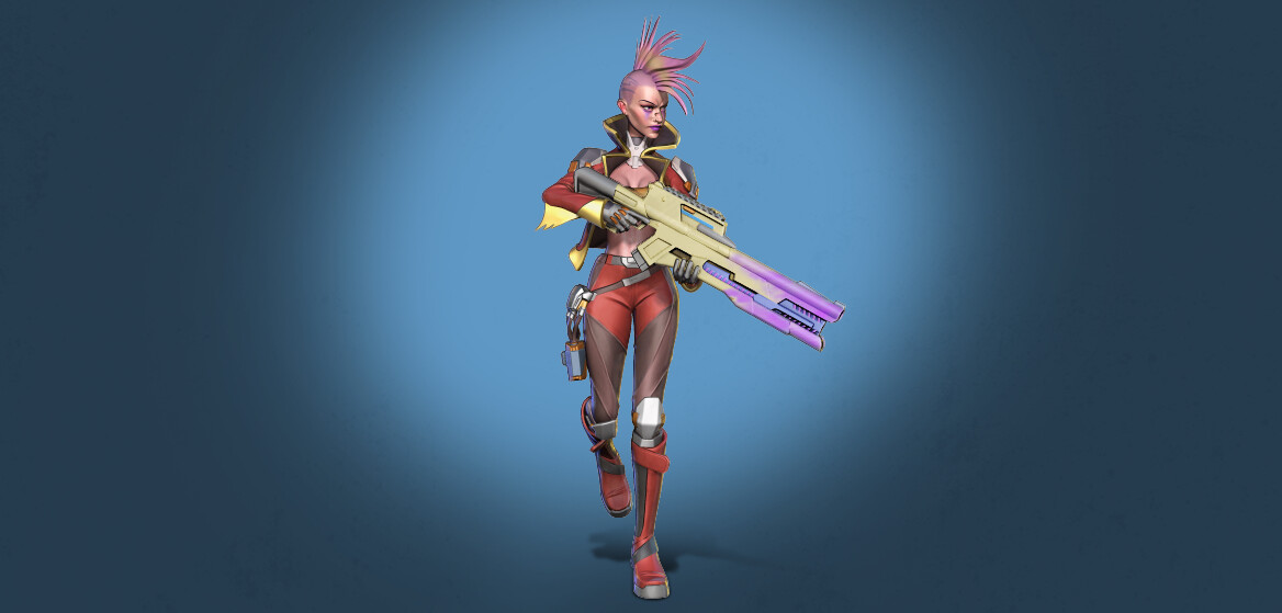 Bulut Gümrükcü (Buluton) - Stylized Cyberpunk Commander Girl