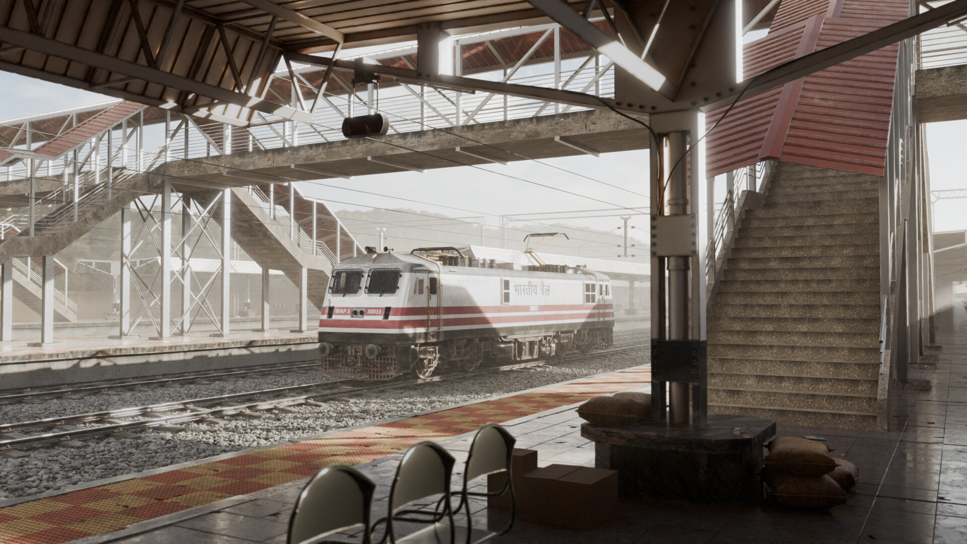 ArtStation - WAP 5 At Railway Station