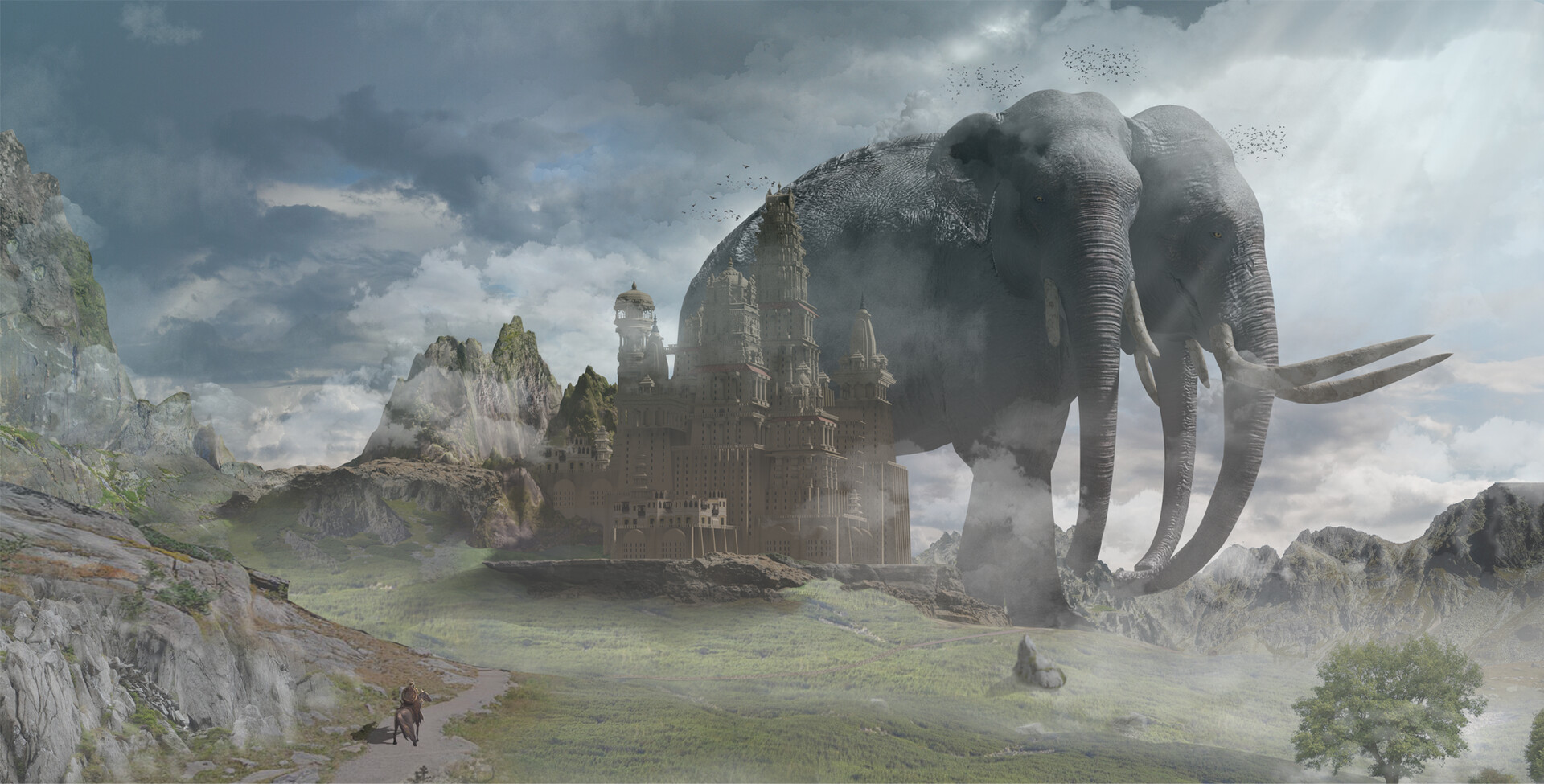 ArtStation - Airavata, from Hindu mythology