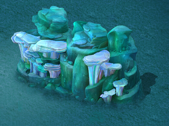 ArtStation - Submarine Cartoon World - Seabed Coralstone 01