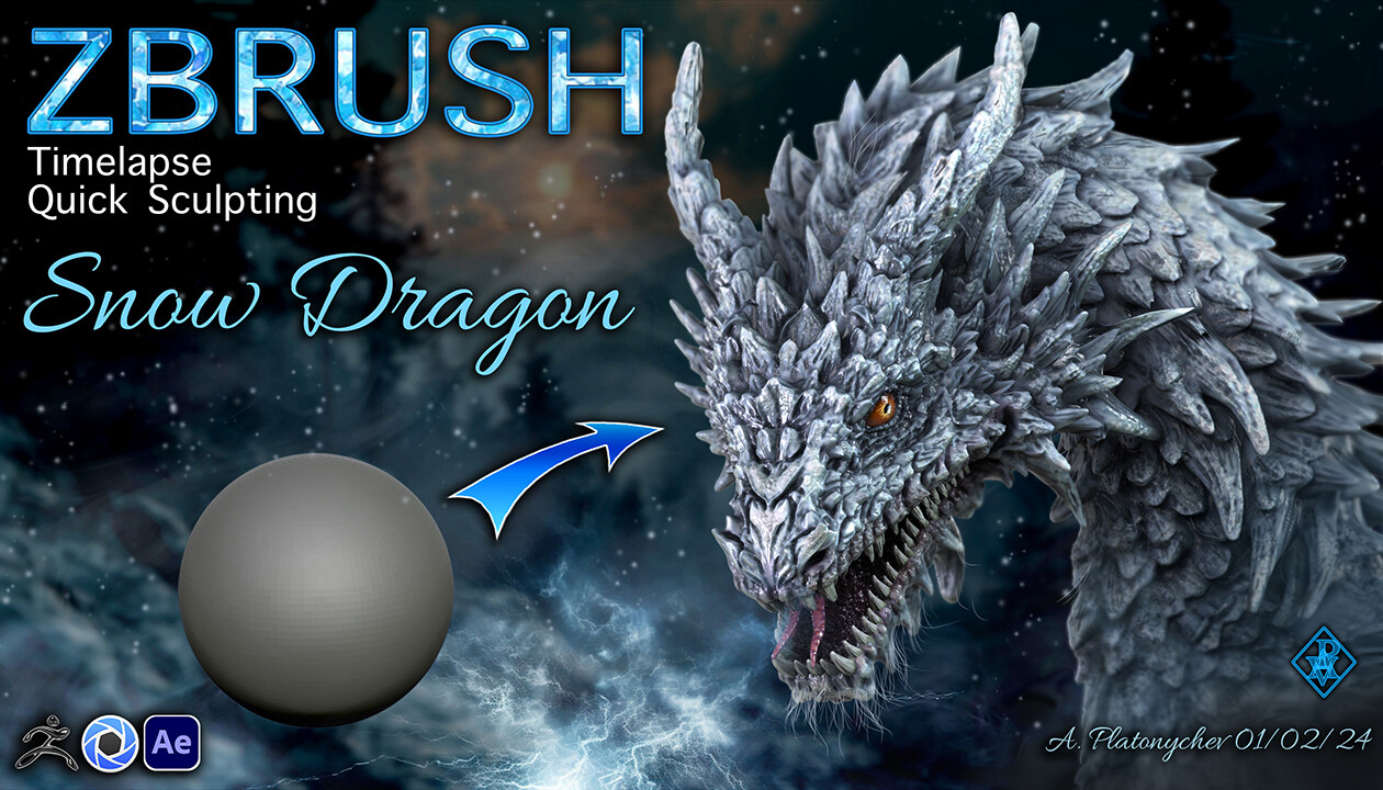 Aleksandr Platonychev - "Frost Guardian: Snow Dragon"