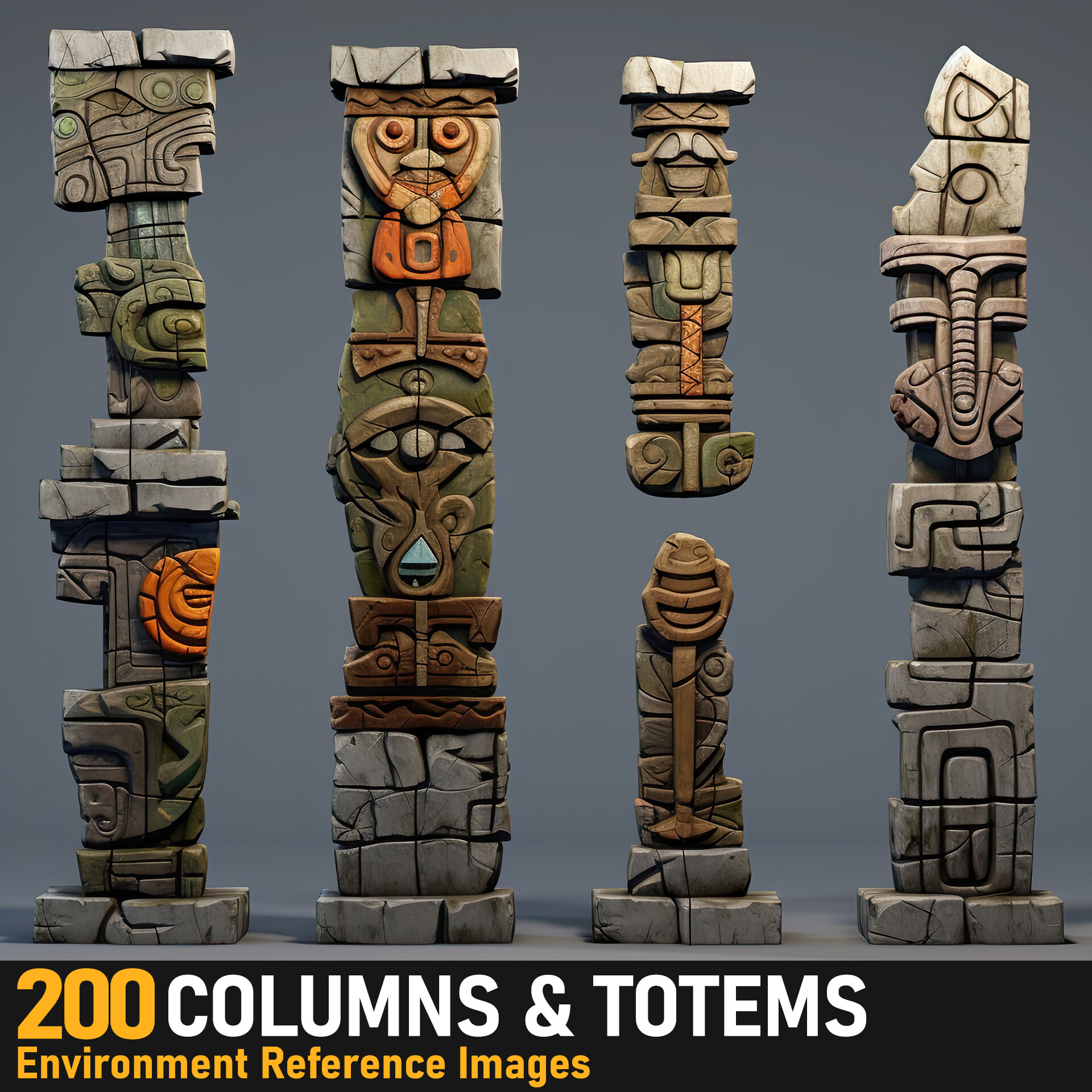 ArtStation - Columns & Totems|4K Reference Images