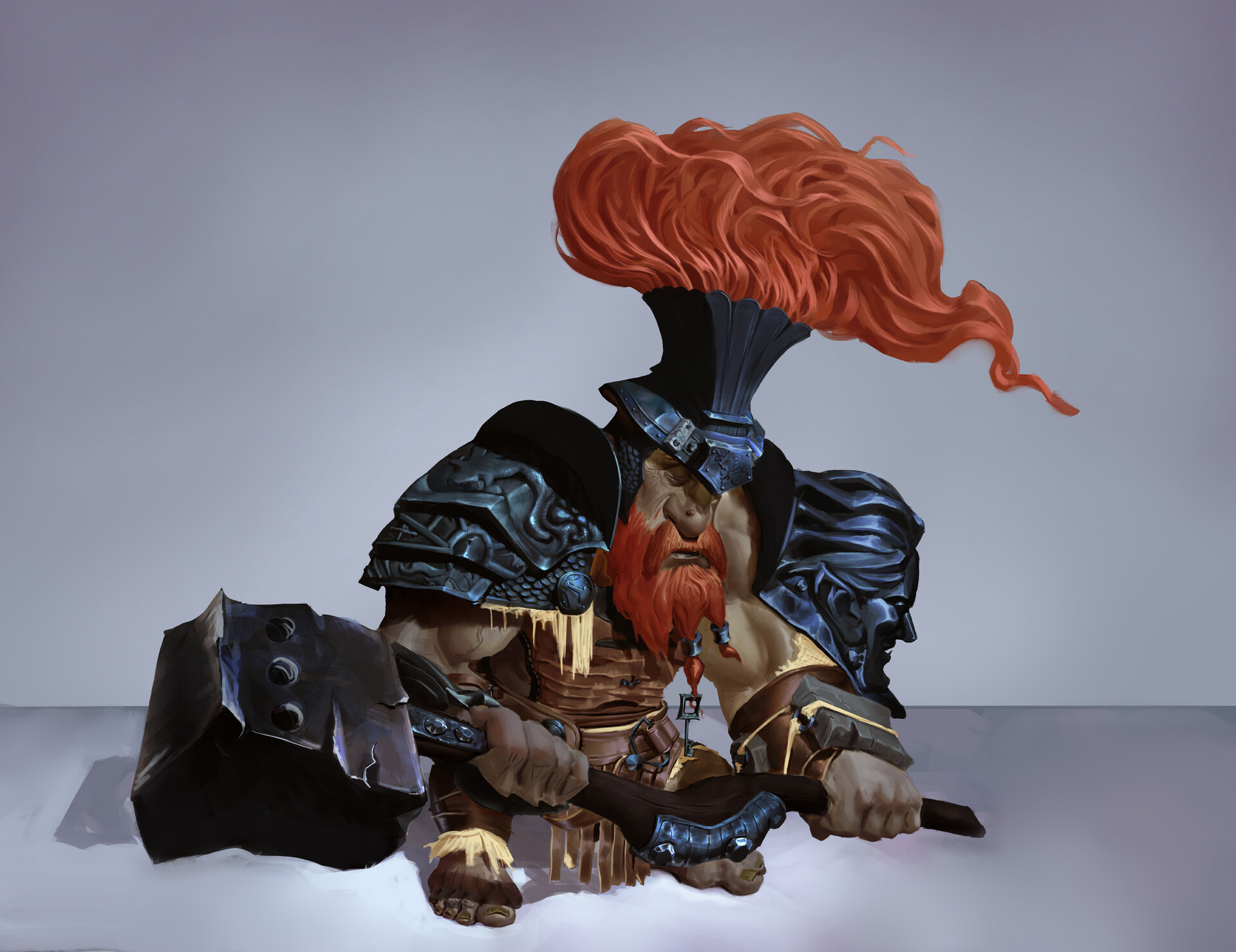 ArtStation - Tired Warrior.