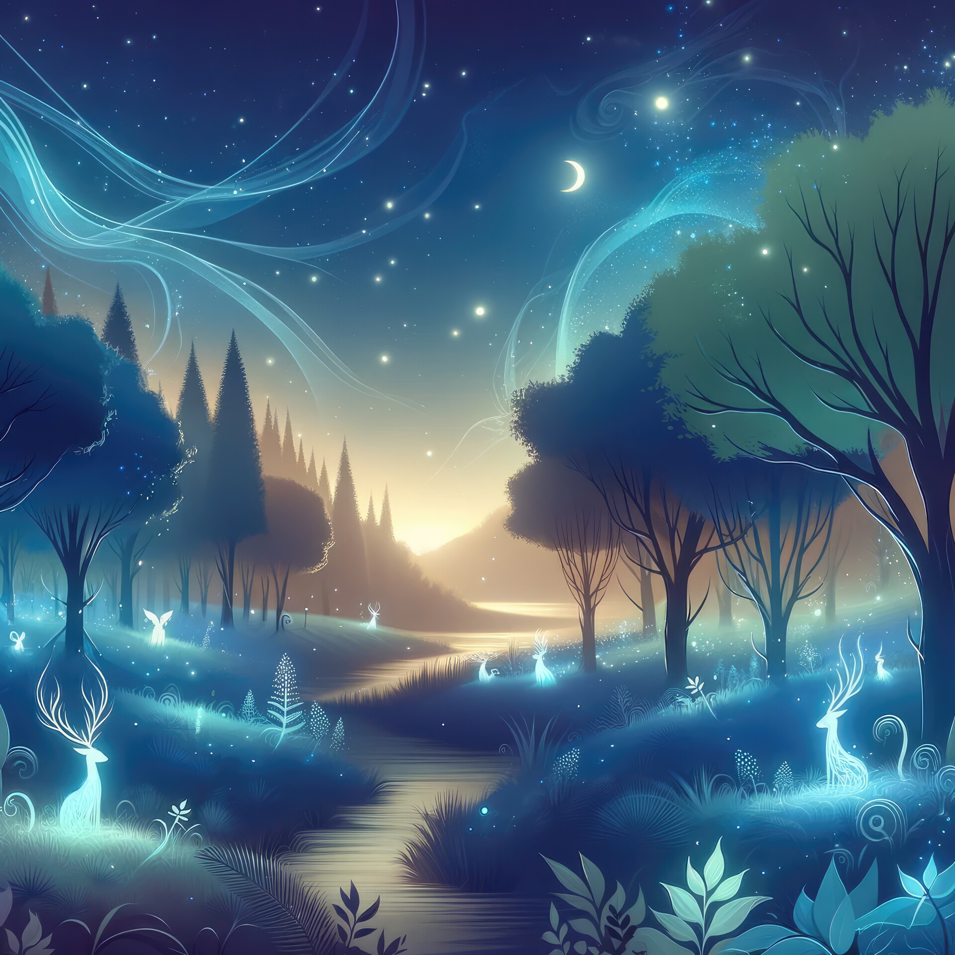 ArtStation - Mystical Forest Starlight