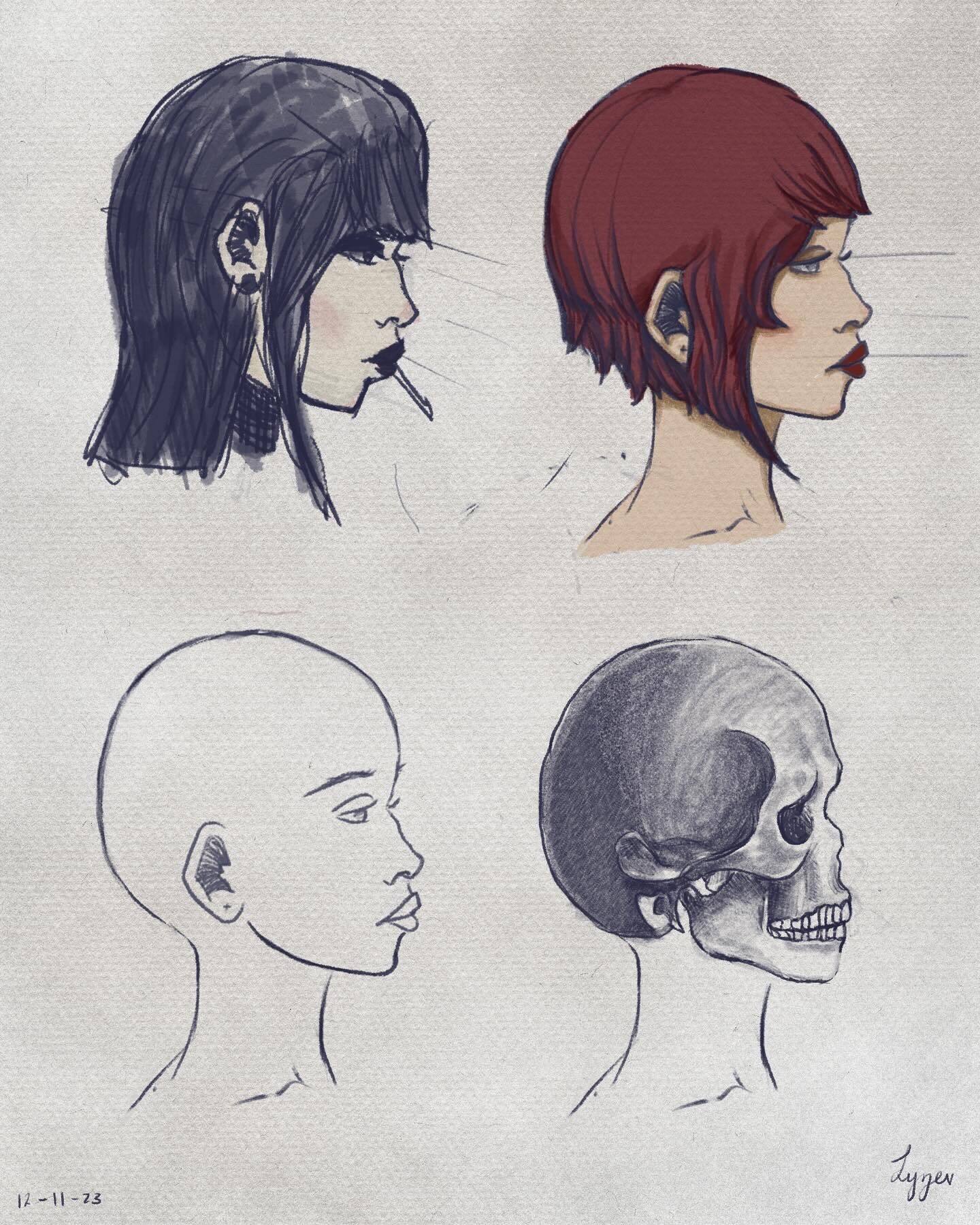 ArtStation - Character head profile sketch