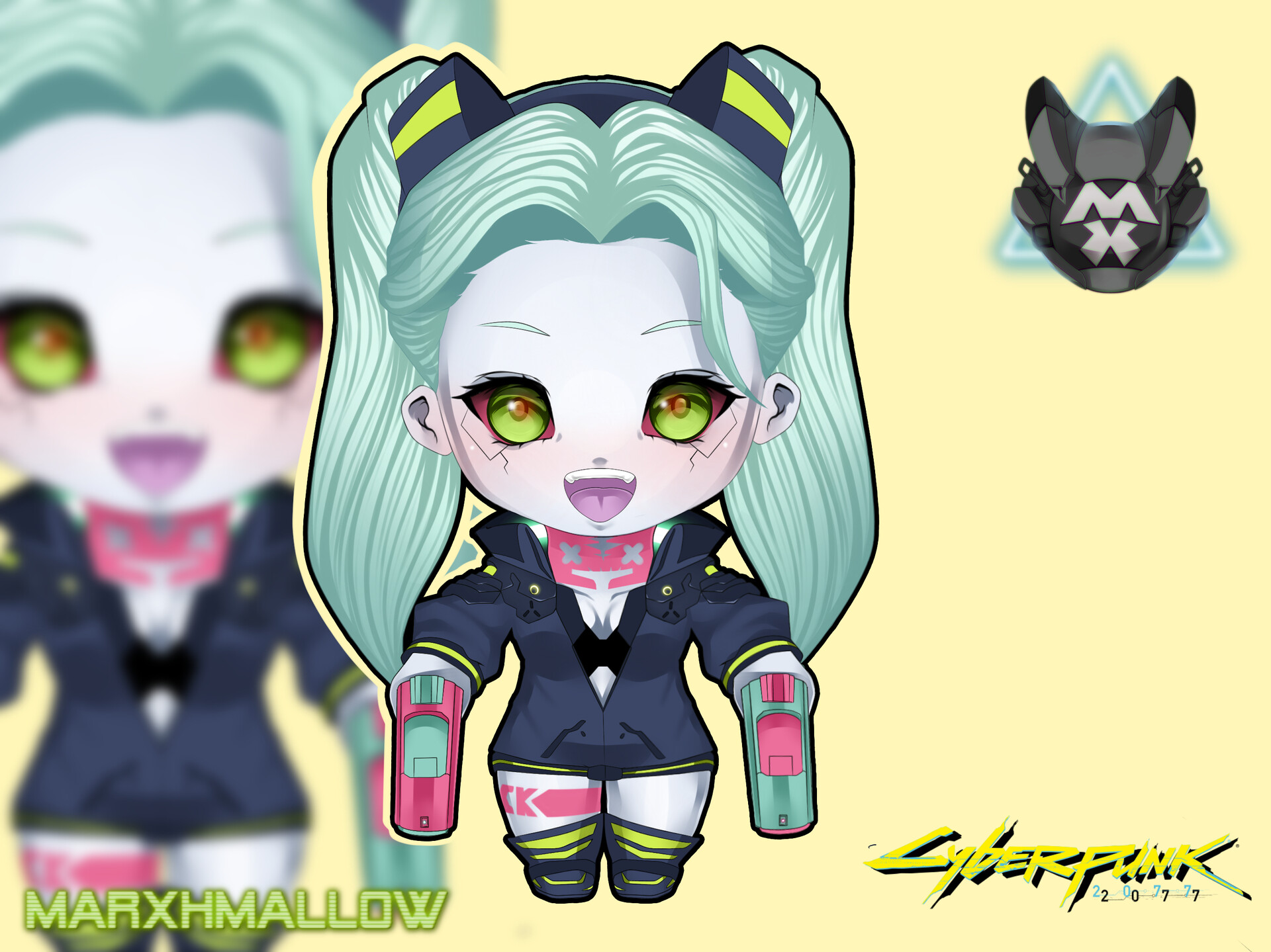 ArtStation - Cyberpunk Edgerunners: Rebecca Chibi