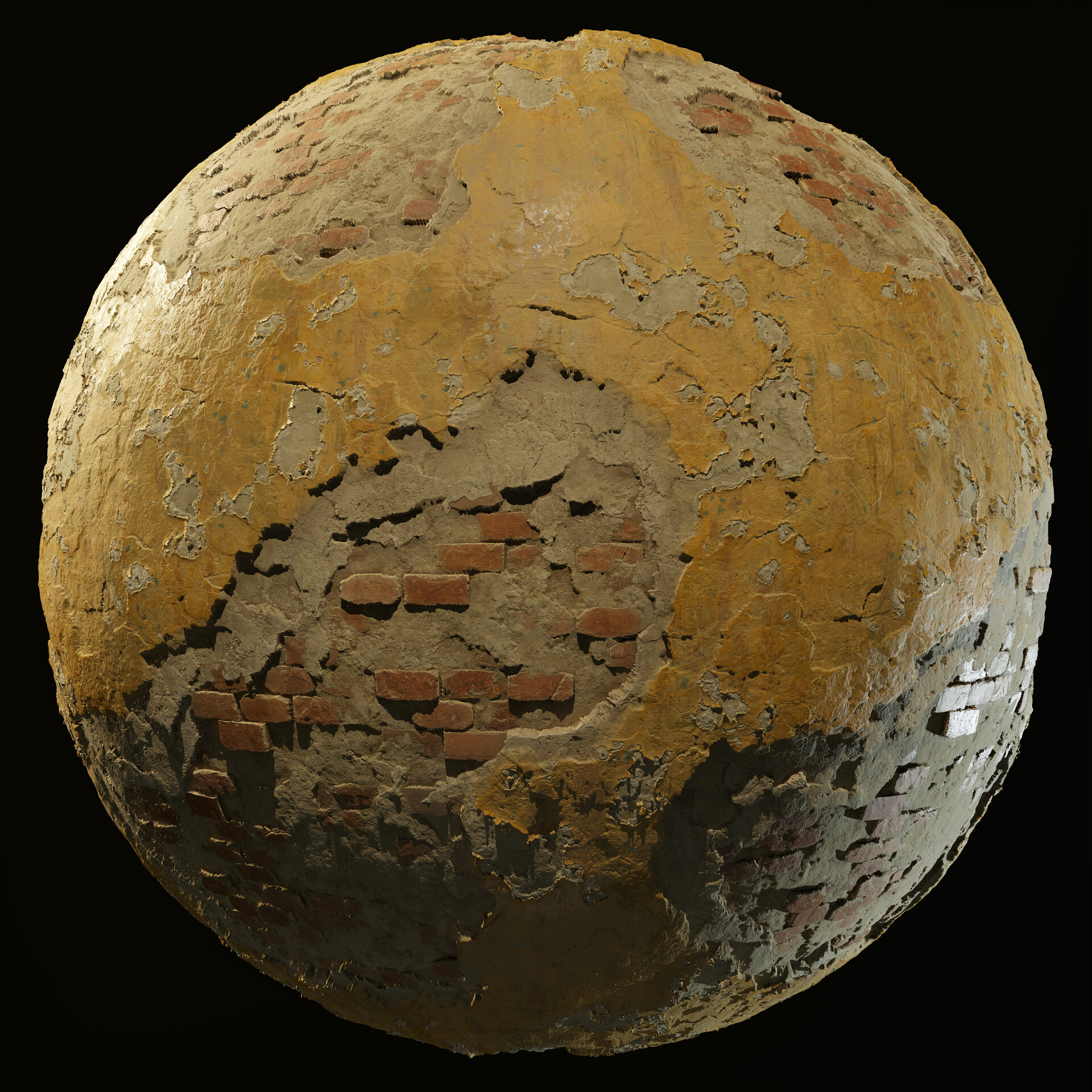 ArtStation - Broken brick wall