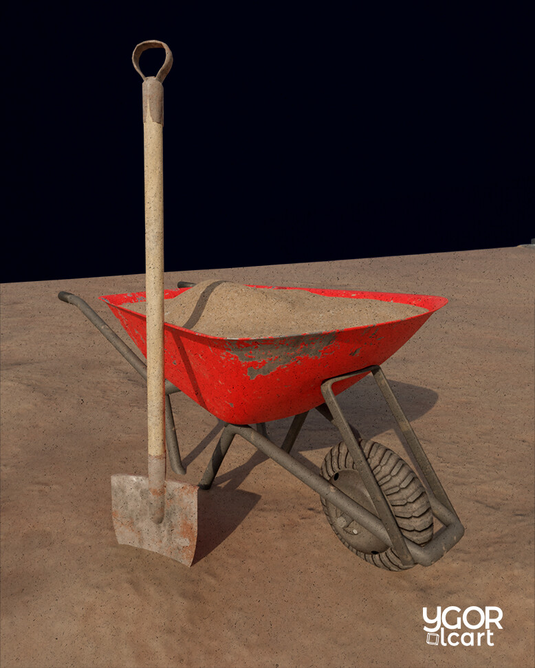ArtStation - Rust Wheel Barrow