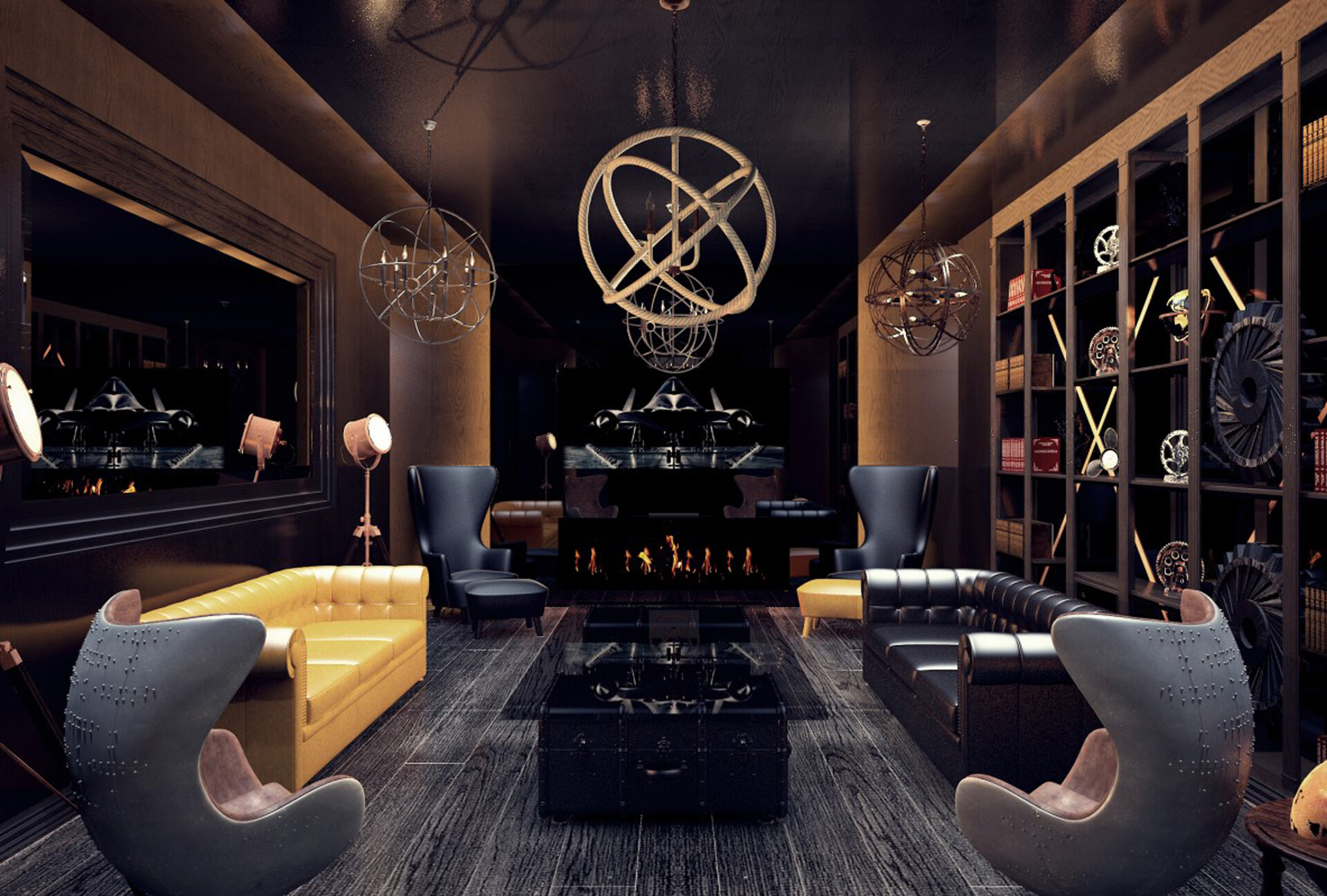 ArtStation - Interiors of the club for men