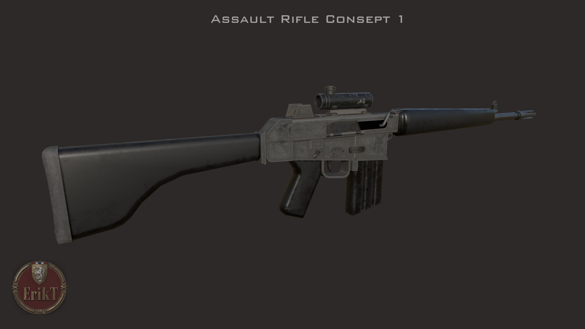 ArtStation - Concept Assault Rifle 1 (AR-18) 2022