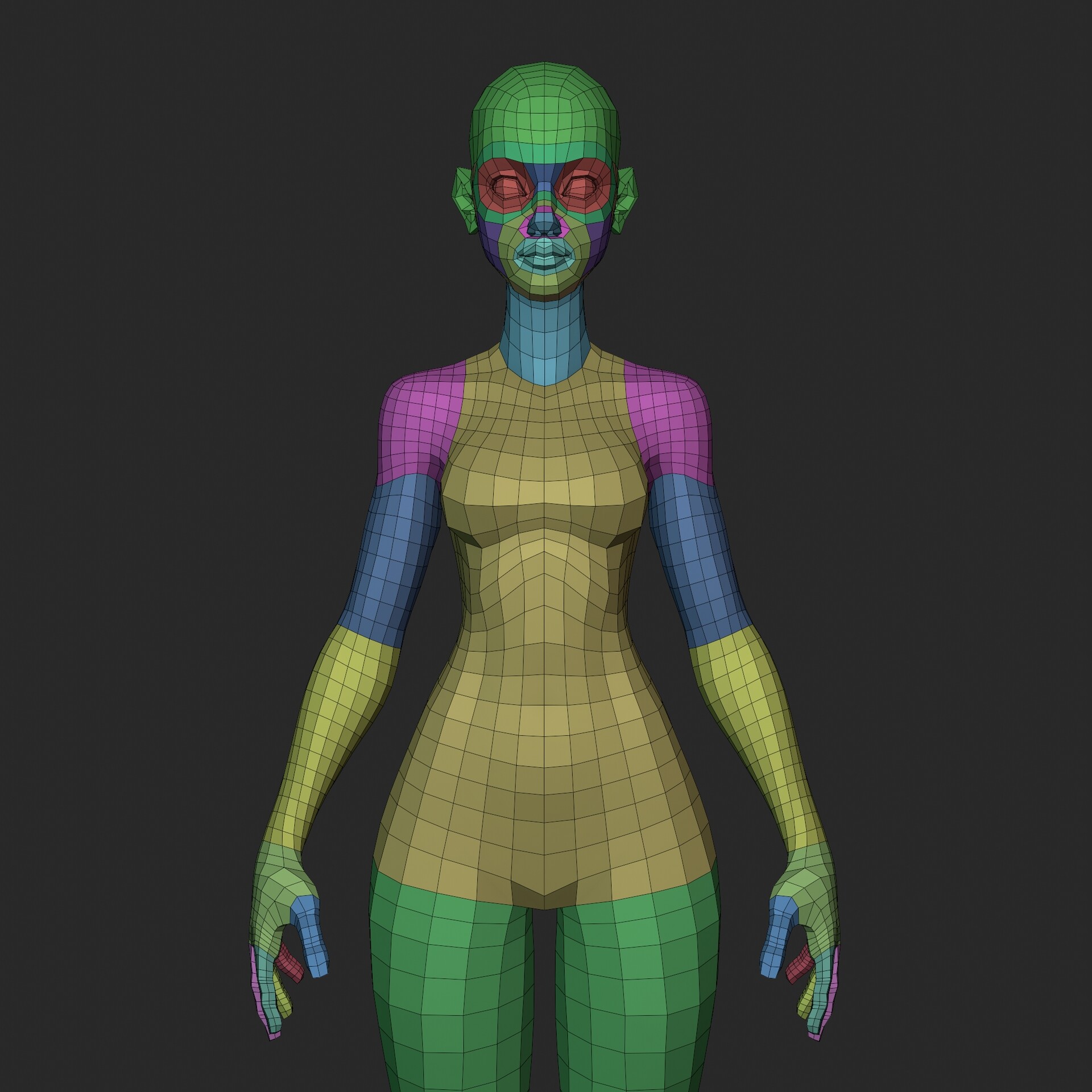 George Zaky - Arcane Female Lowpoly Basemesh