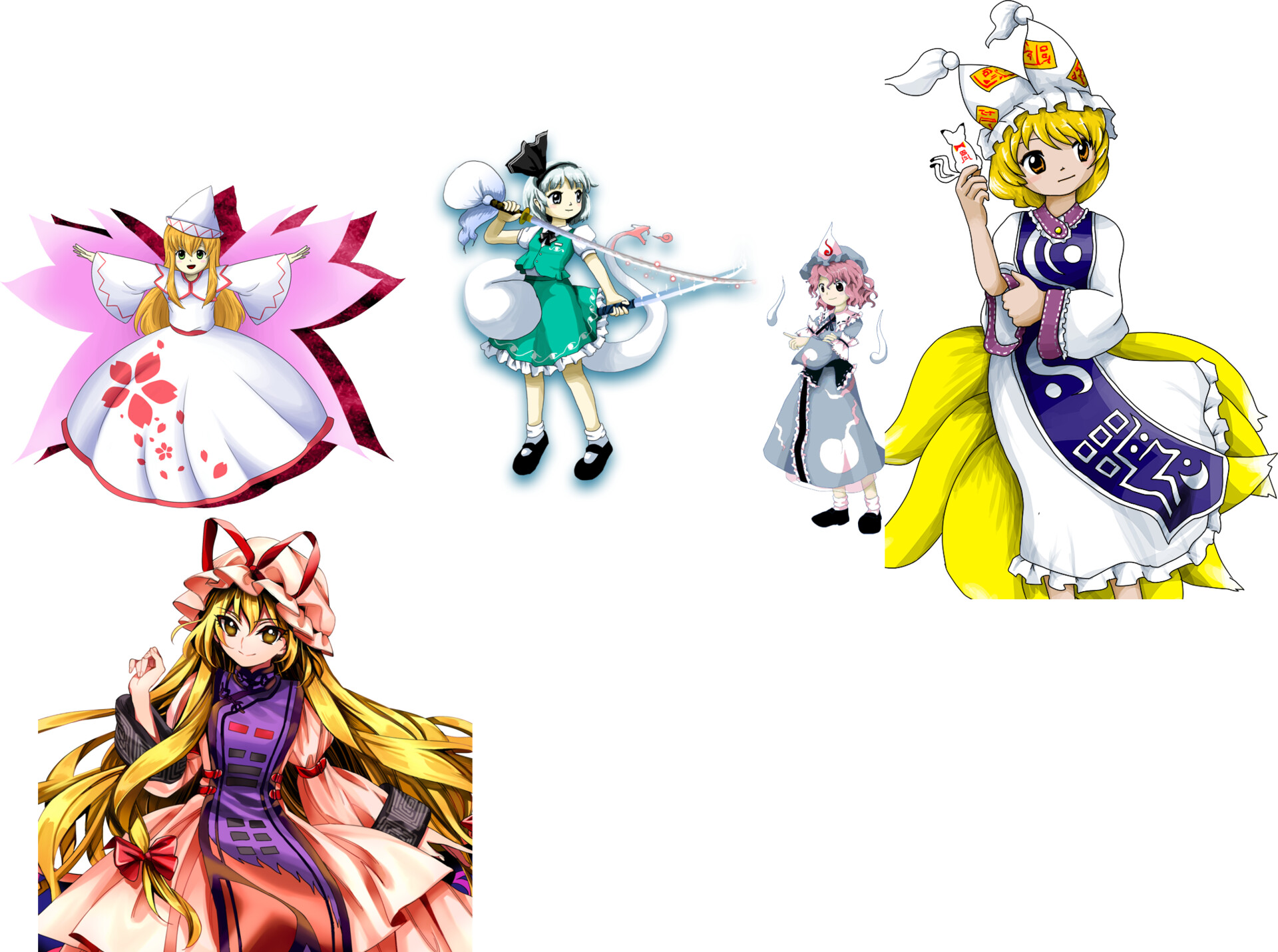 ArtStation - New Perfect Cherry Blossom Characters Zun Style ....