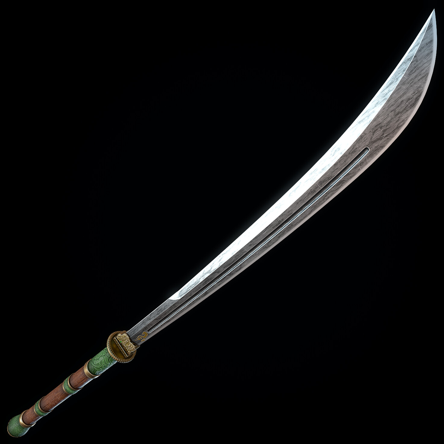 ArtStation - Jade Curved Sword