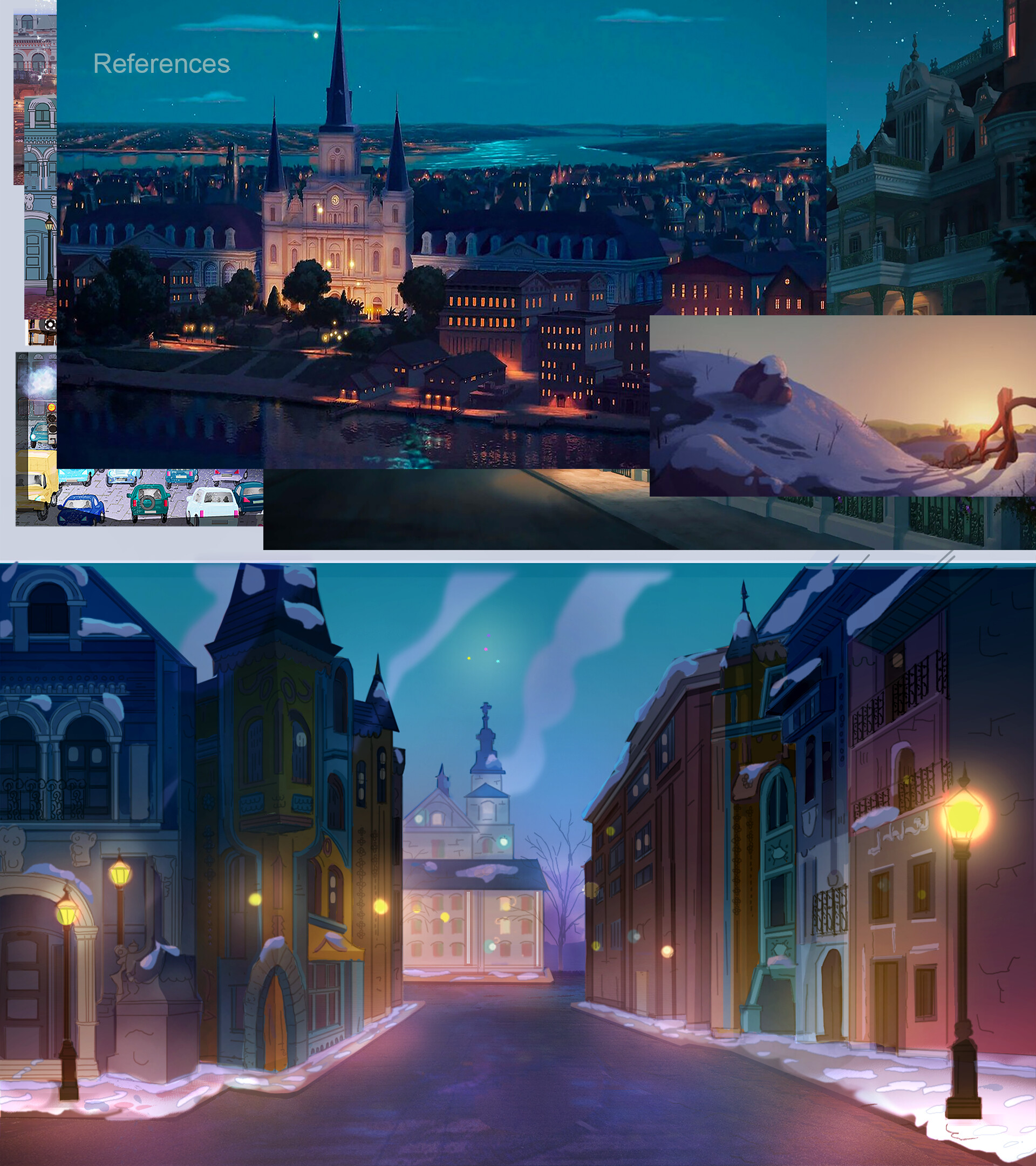 ArtStation - Street With Snow