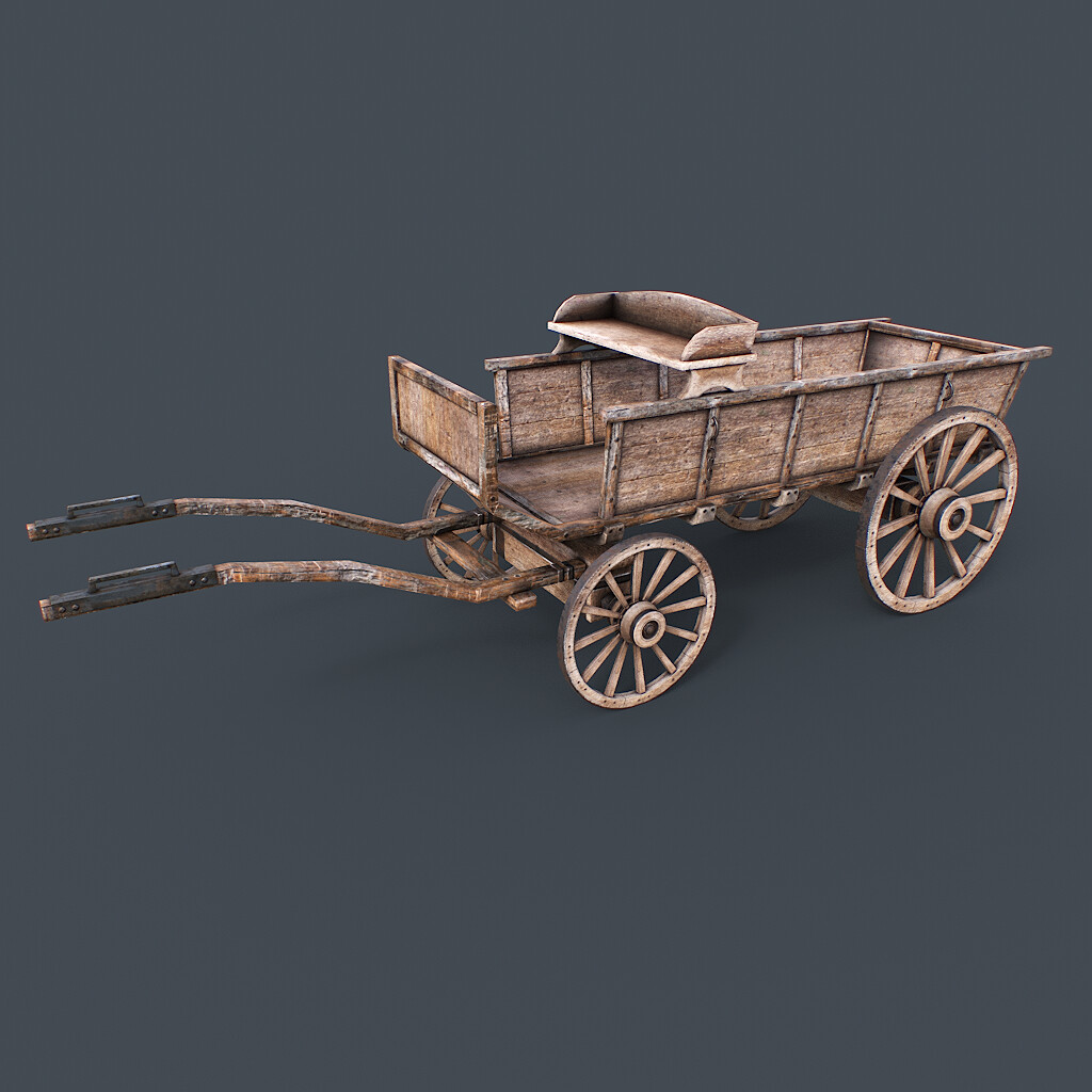 ArtStation - Old Wooden Wagon