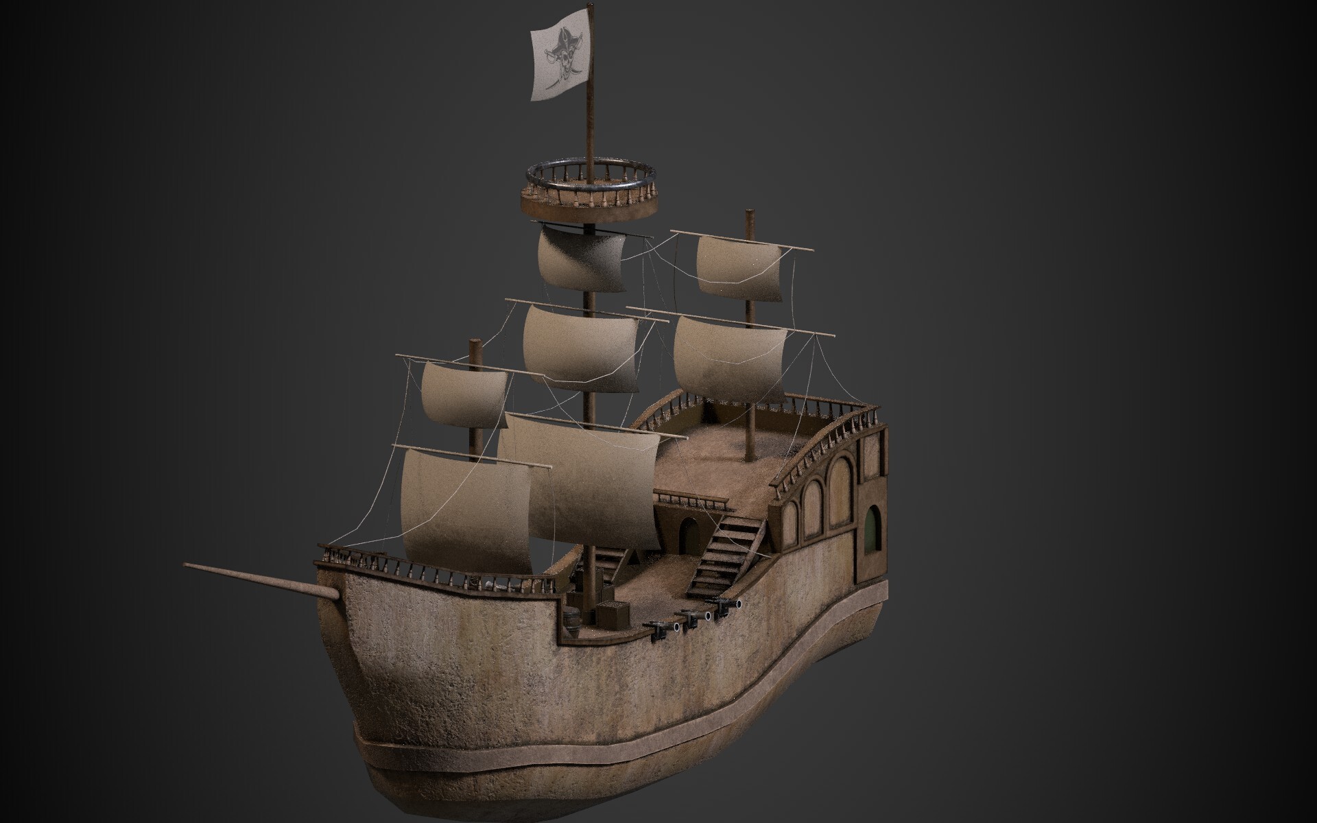 ArtStation - Stylized Pirateship