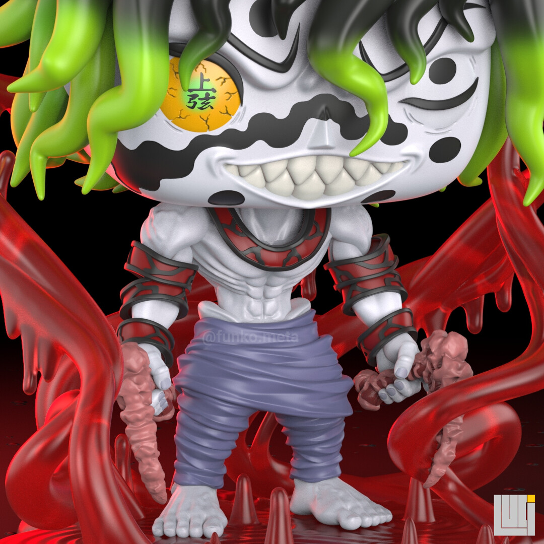 Lucian Bogdan - Gyutaro Upper Moon 6 Demon Slayer Funko POP fanart