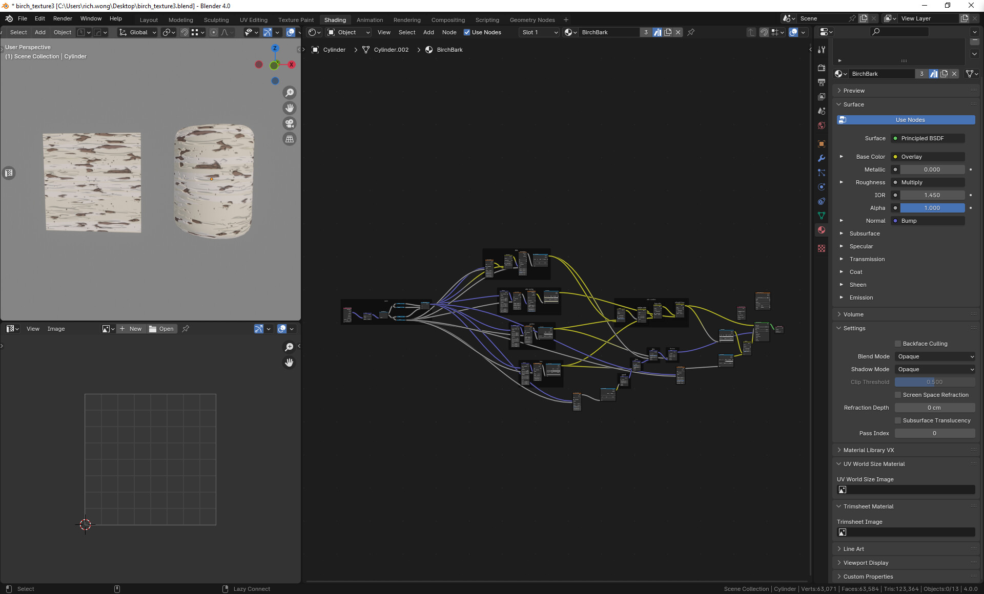 Rich Wong - Procedural Stylized Birch Bark (Blender) /Stylized Birch Tree