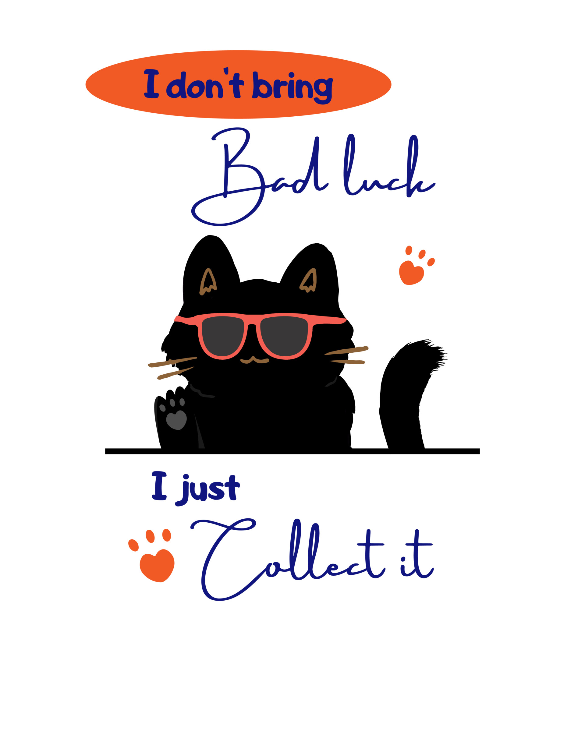 Rochelle Menezes - Superstitious Cat - T-shirt Design