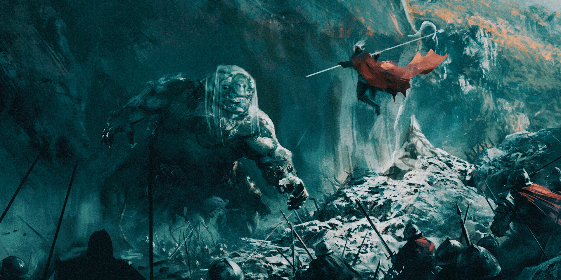 ArtStation - Troll Battle Lotr Saga