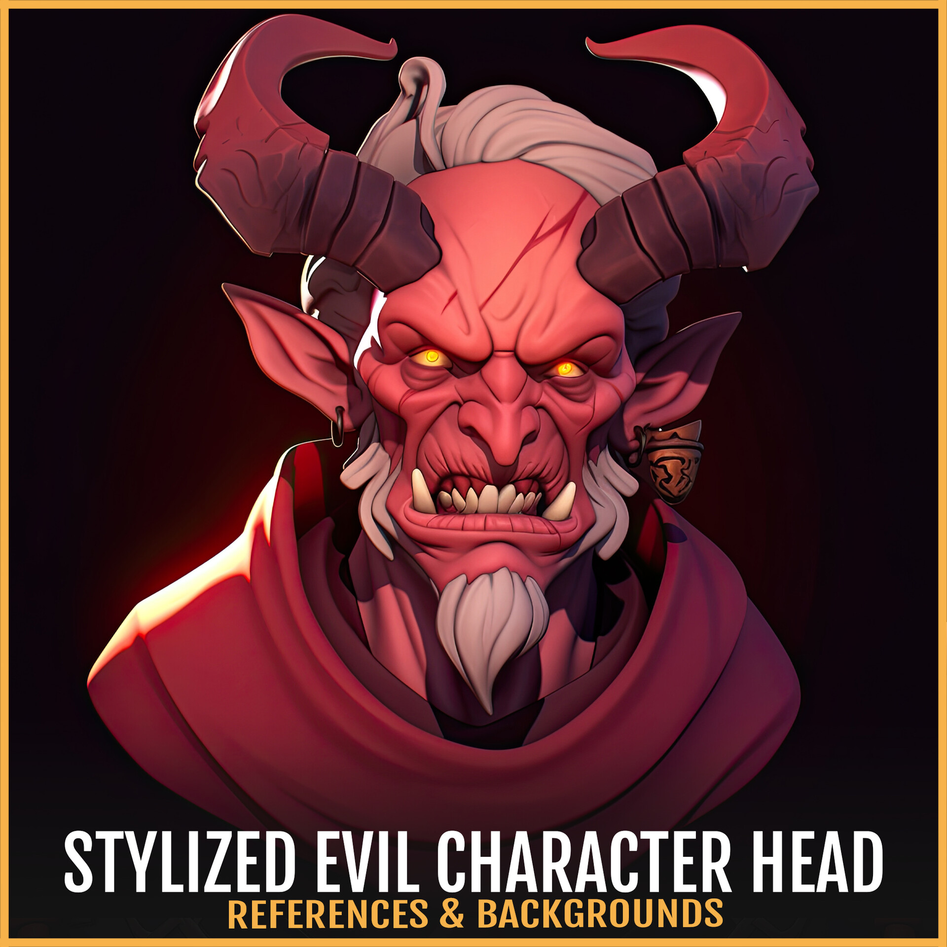 ArtStation - 202 Stylized Evil Character Head VOL117