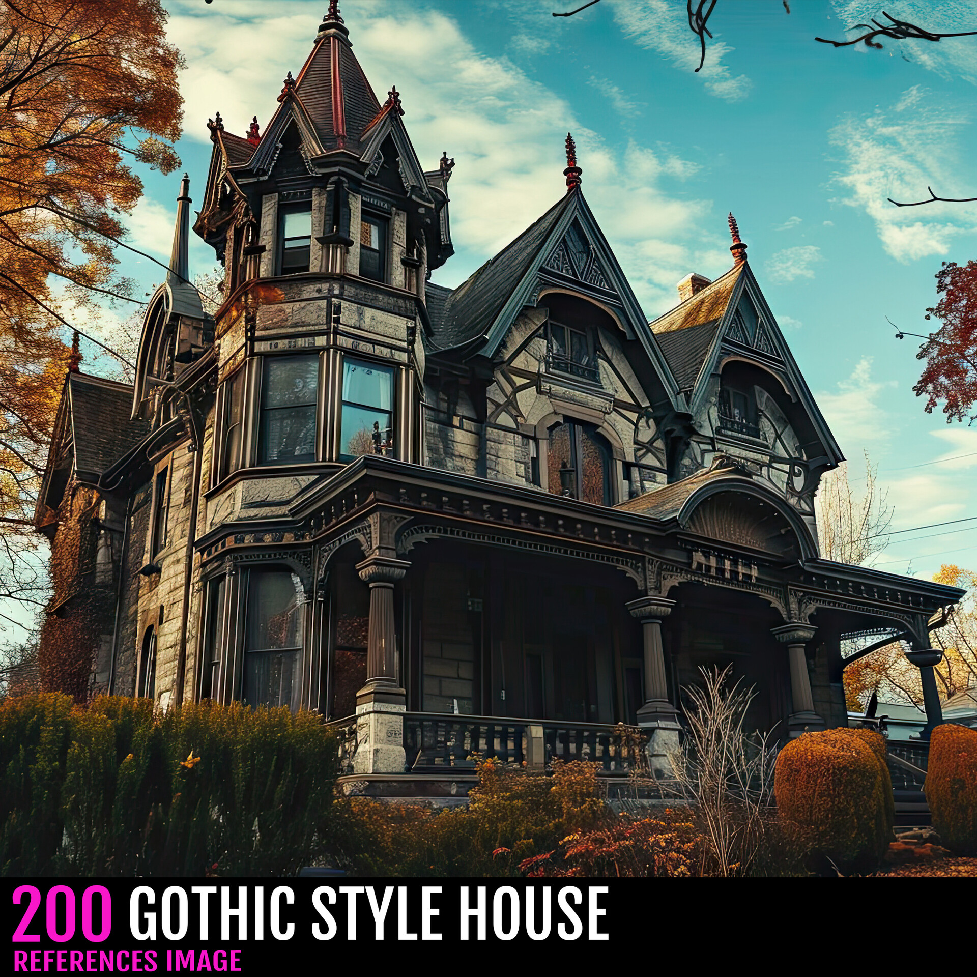 ArtStation - 200 GOTHIC STYLE HOUSE / 8K