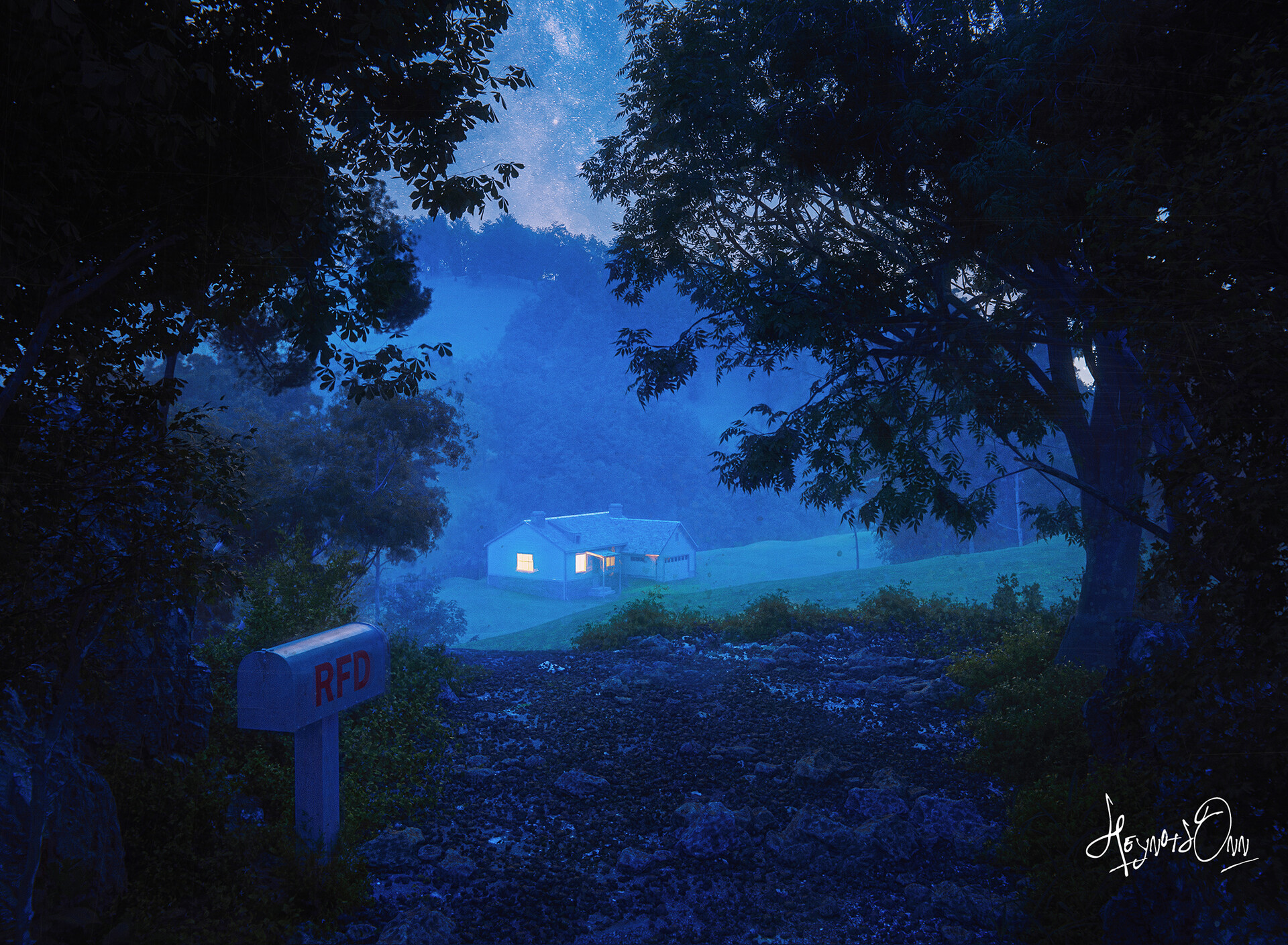 ArtStation - Blue of evening