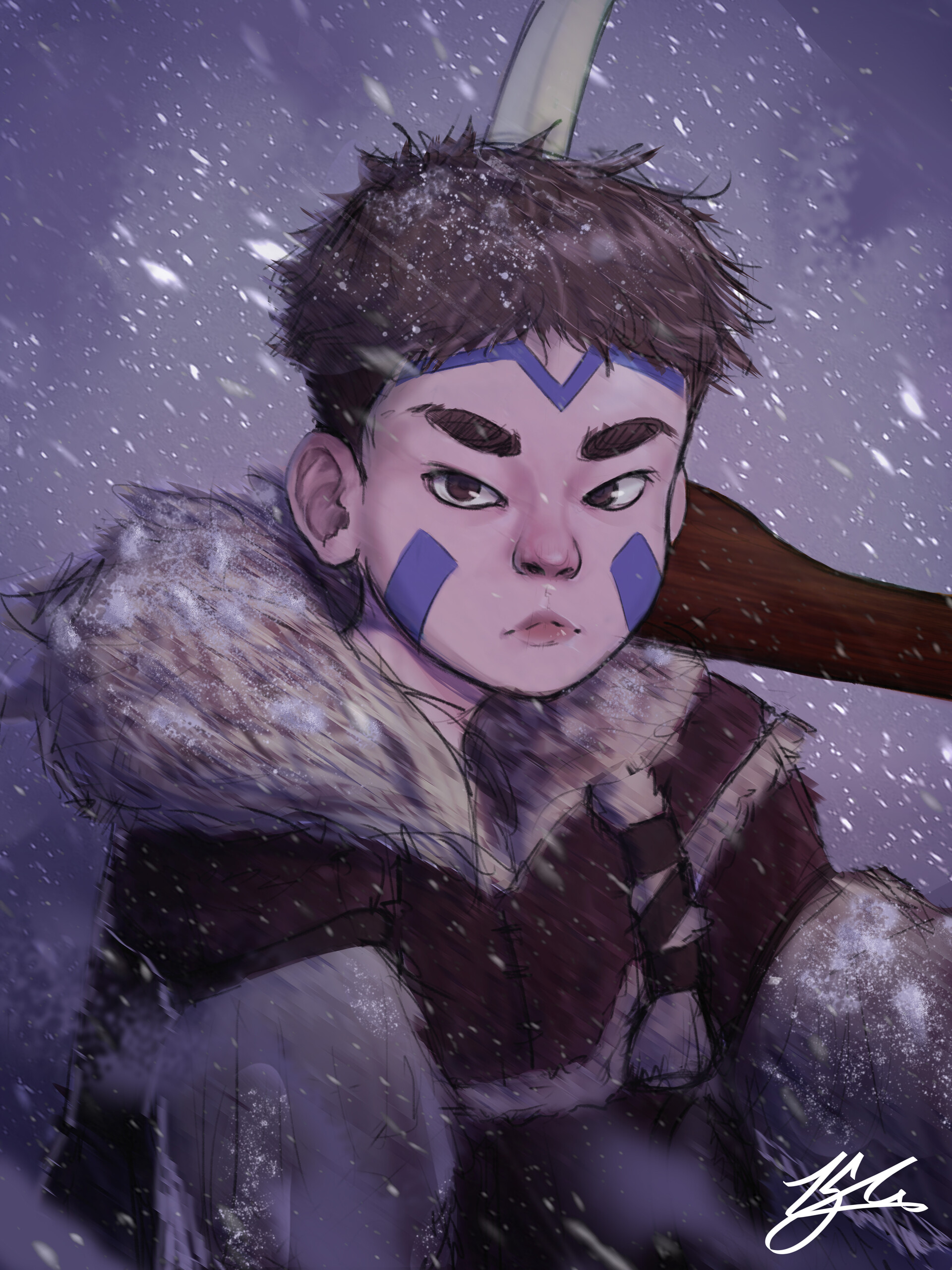 ArtStation - Eskimo boy illustration