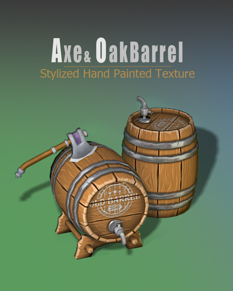 ArtStation - Oak barrel modeling