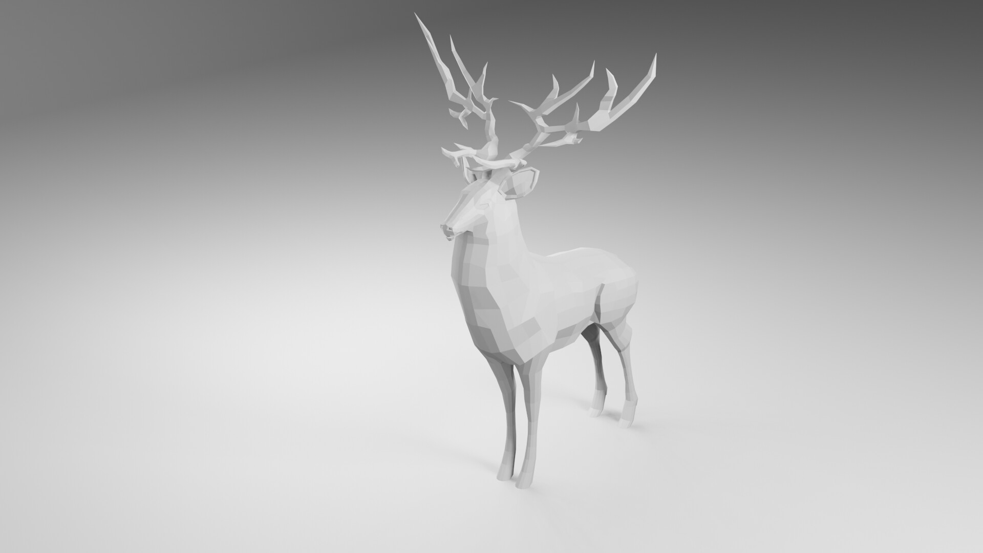 ArtStation - Modeling Practice: Low Poly Deer