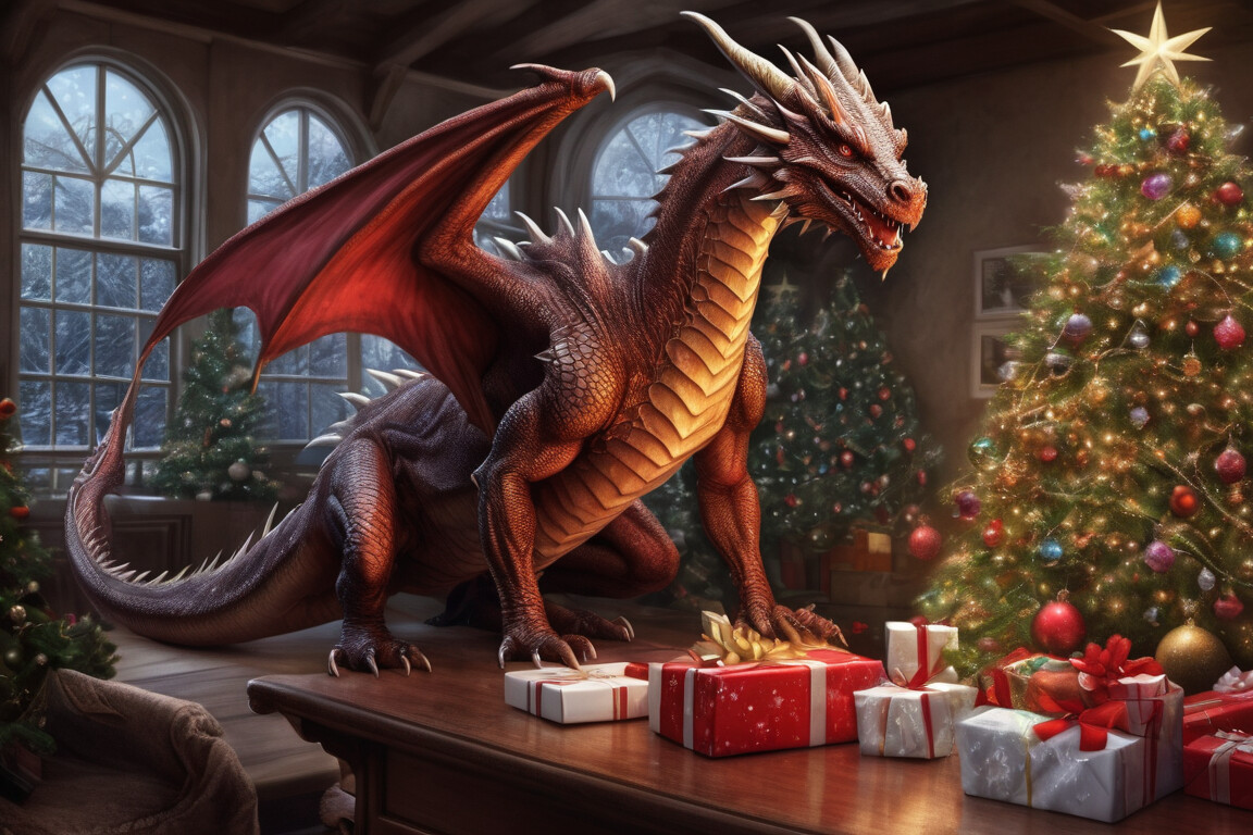 ArtStation - Dragon Christmas