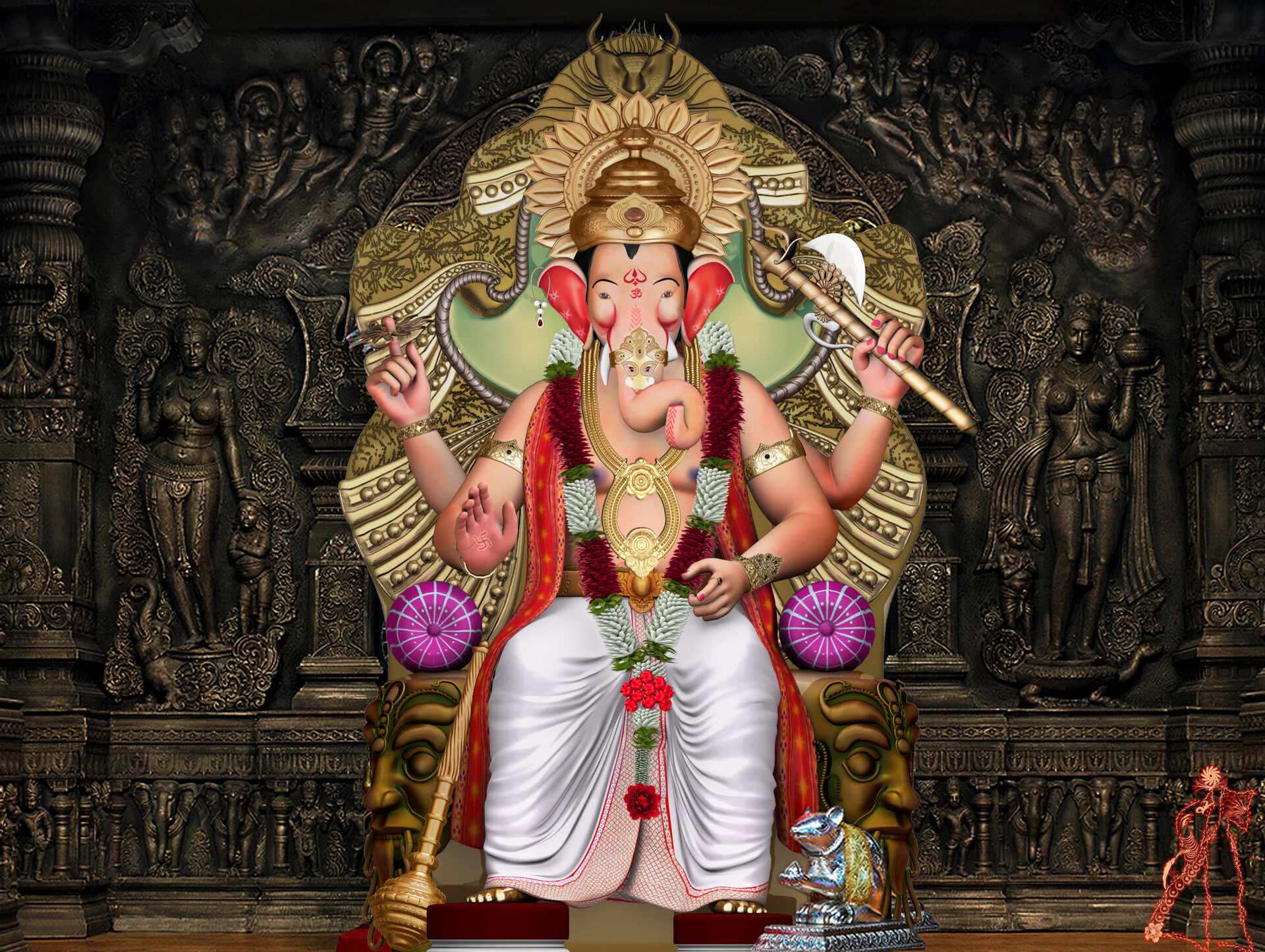 ArtStation - 3D Modeling Lalbaugcha Raja