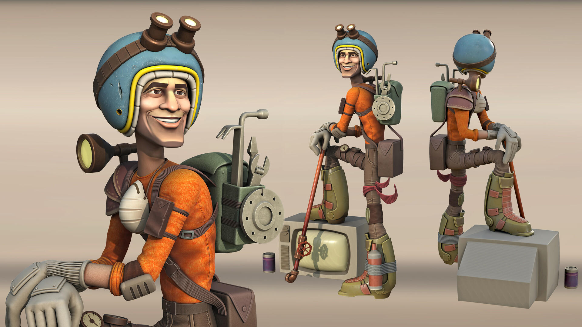 ArtStation - Zombie Apocalypse Scavenger in 3d