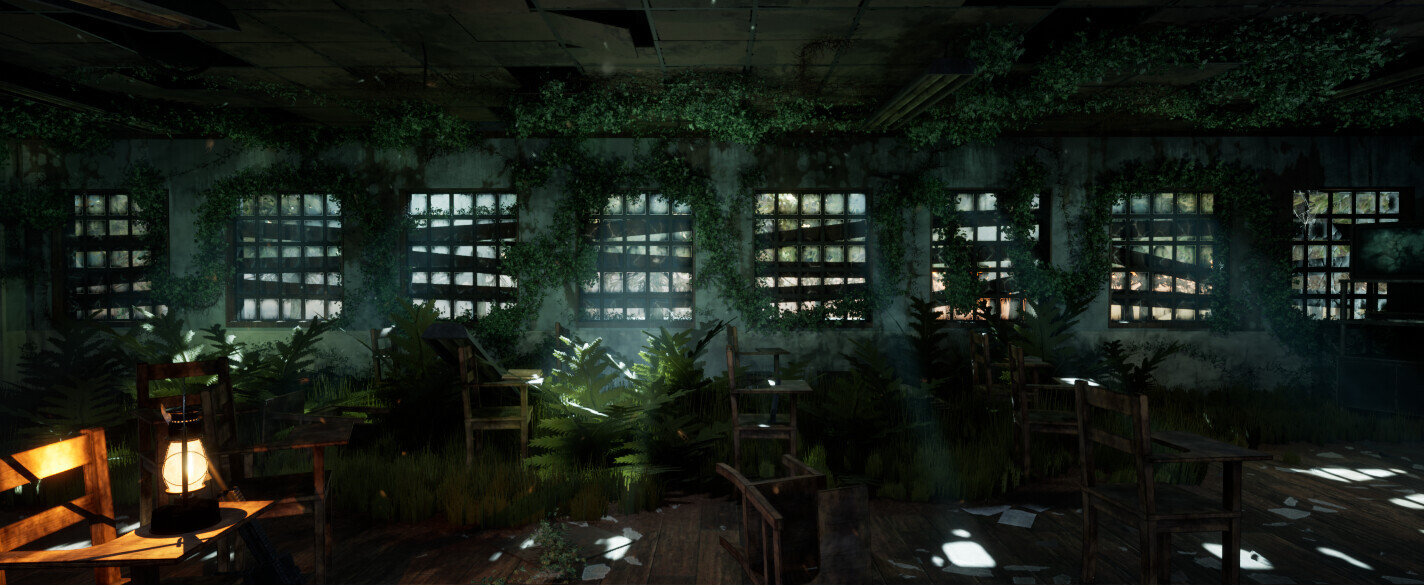 ArtStation - Overgrown Classroom | 3D Game Environment