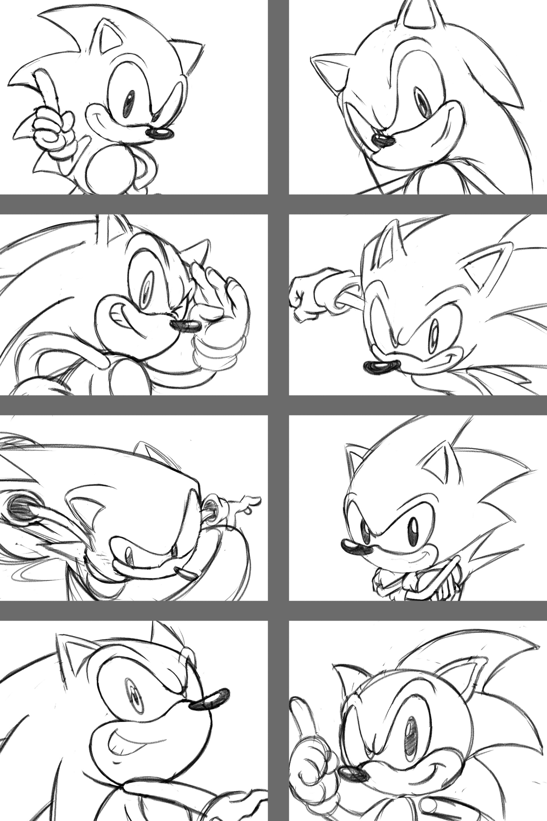 ArtStation - Sonic Art Style Example Sheet W.I.P.