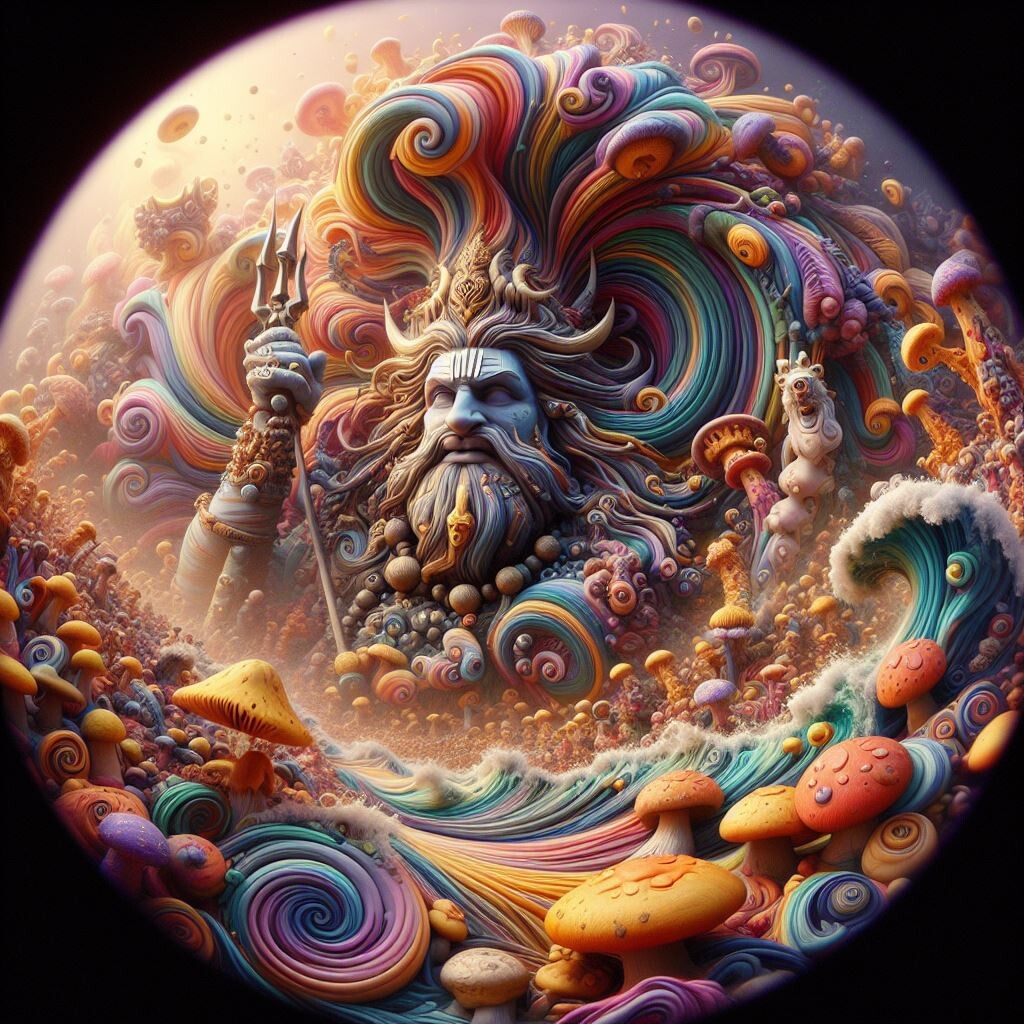 ArtStation - "Psychedelic shiva" in Dall-E3